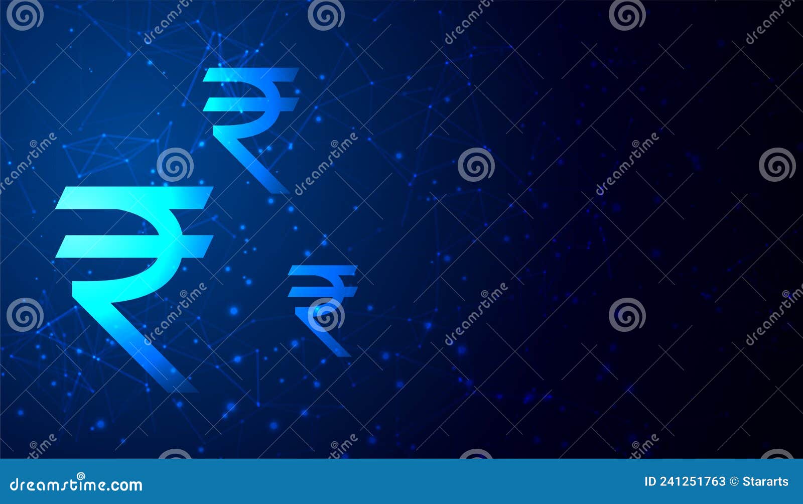Digital Rupee Concept Background with Rupee Symbol Stock Vector ...