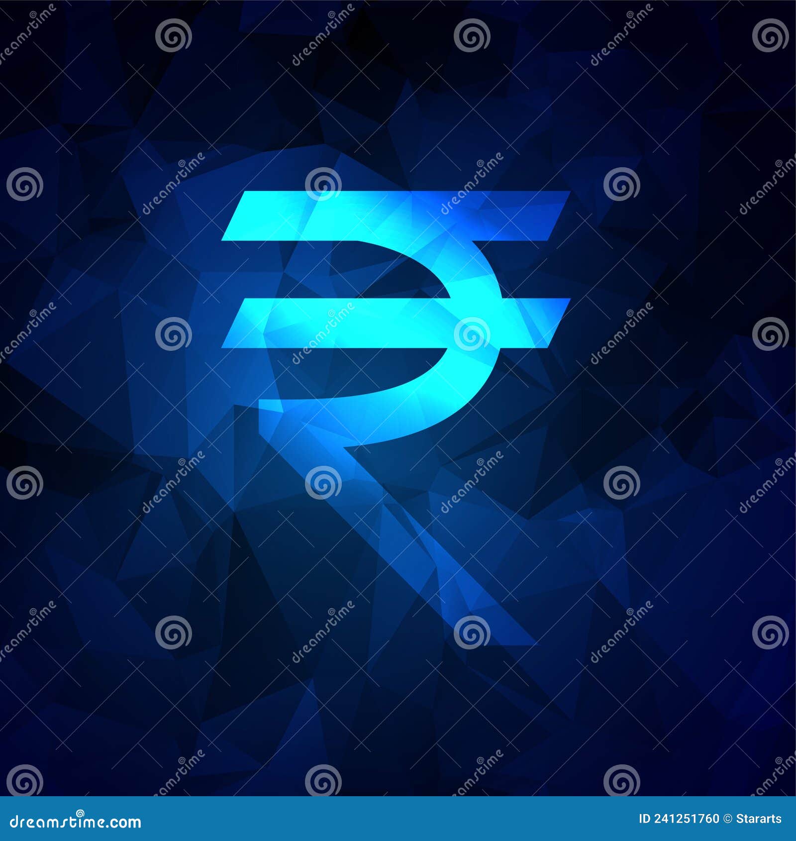 Digital Rupee Currency, CBDC Currency Futuristic Digital Money On Blue ...