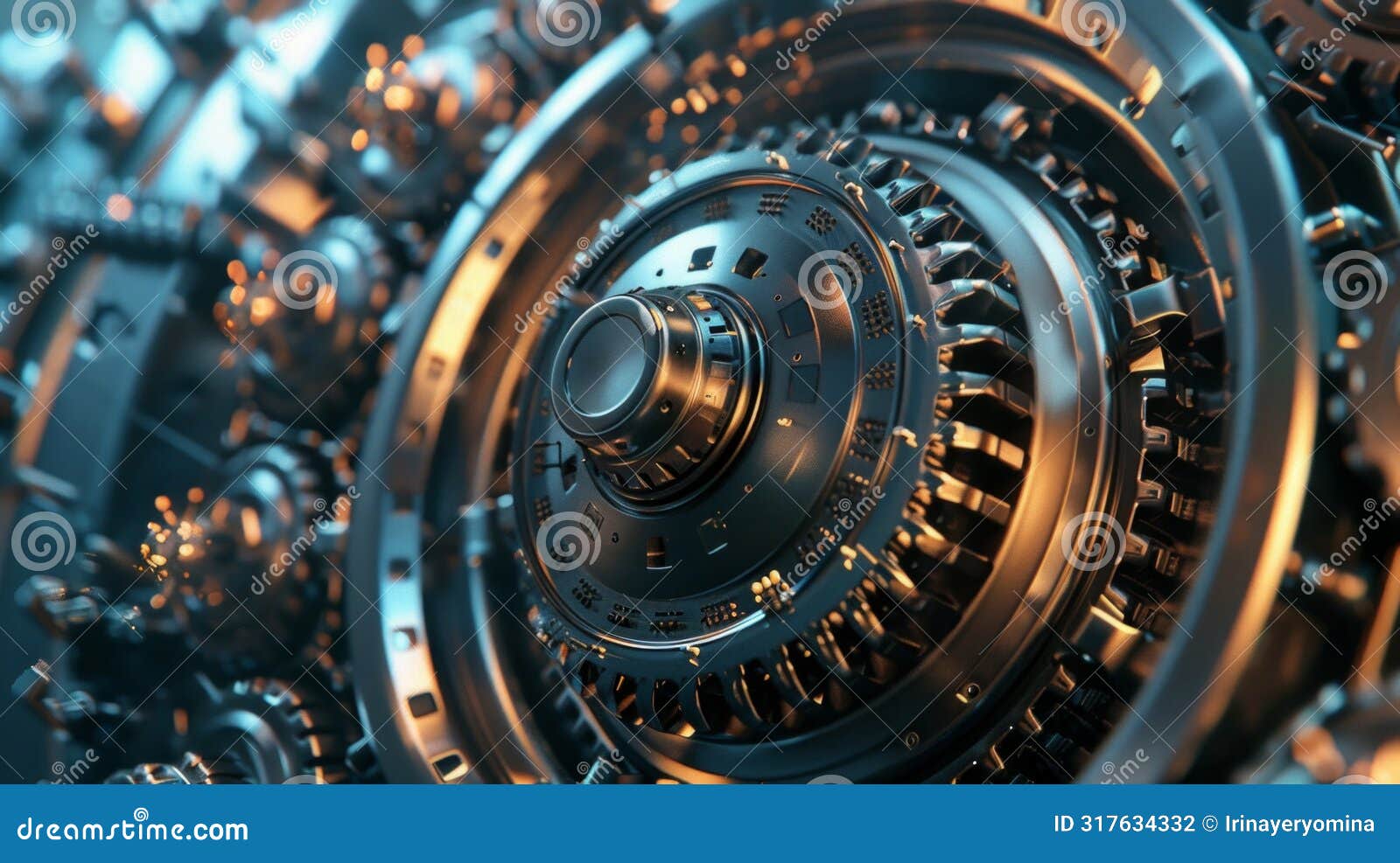 Digital Safe Door with Encrypted Code and Gears Stock Photo - Image of ...