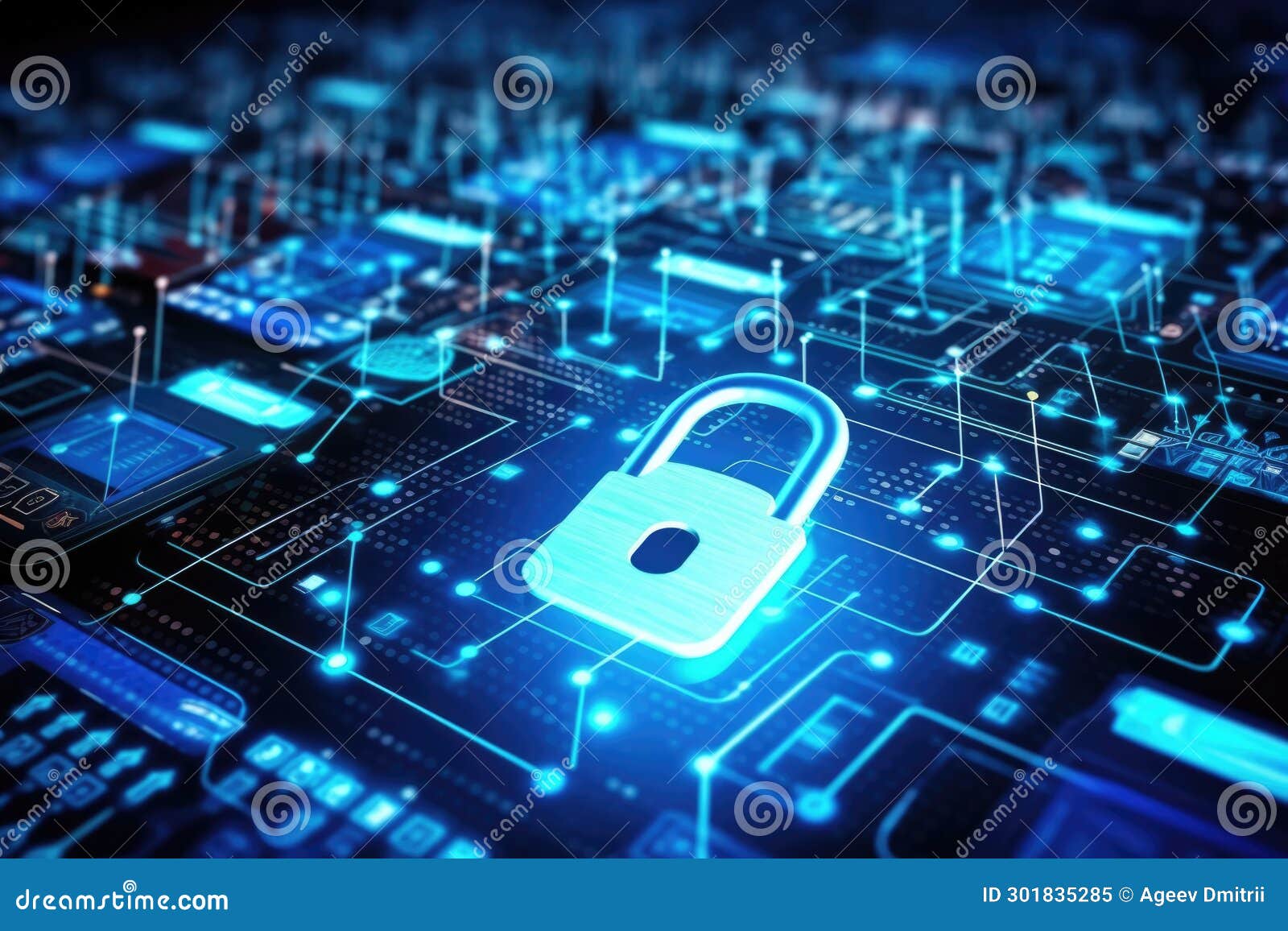 Digital Safe Protect Secure Network Cyber Information Stock ...