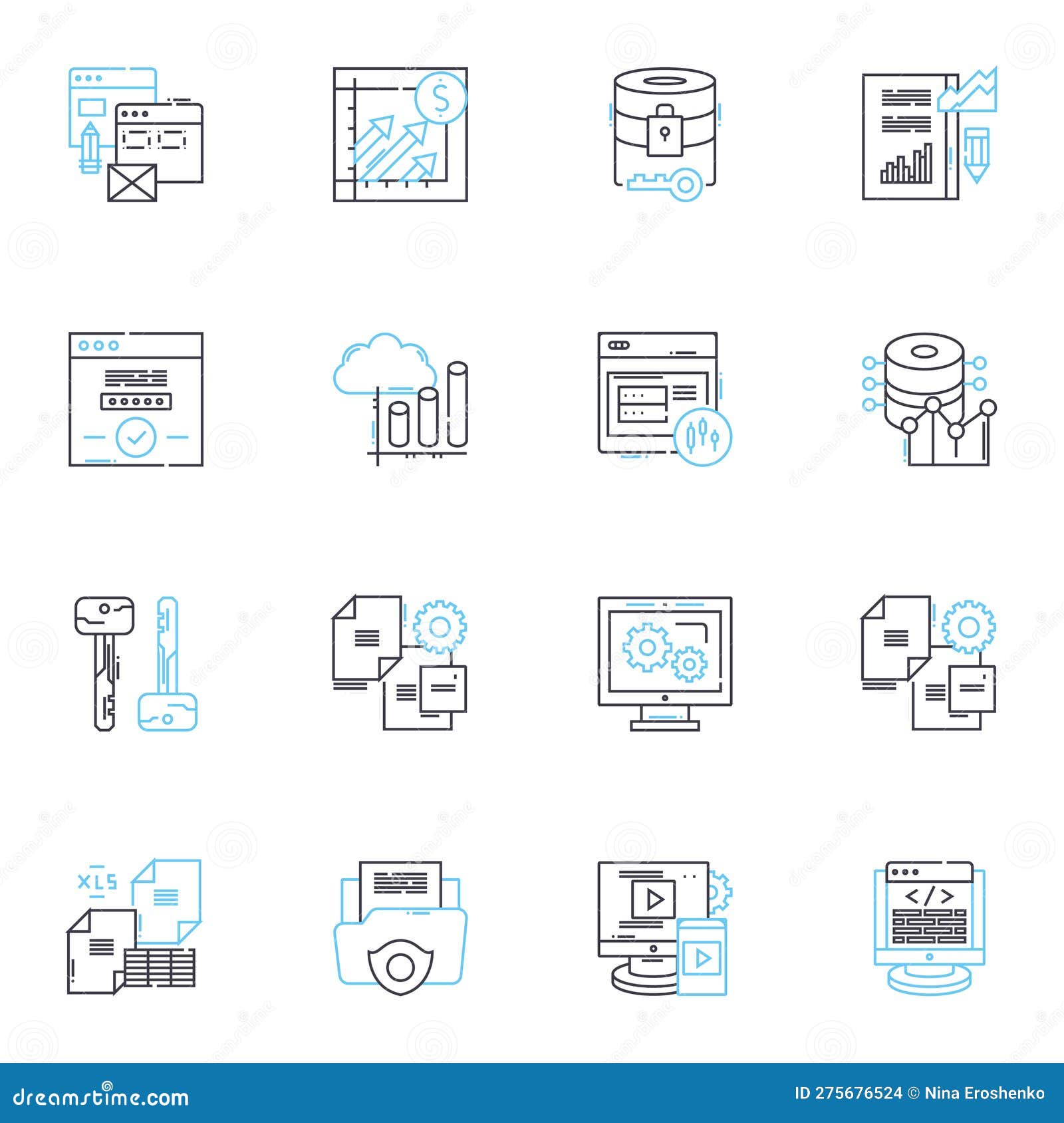 Digital Safeguards Linear Icons Set. Encryption, Firewall, Password ... Digital Safeguards Linear Icons Set. Encryption, Firewall, Password ...