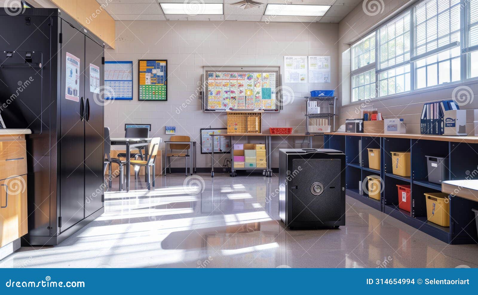 Digital Safes for Modern Classroom Security Stock Illustration ...