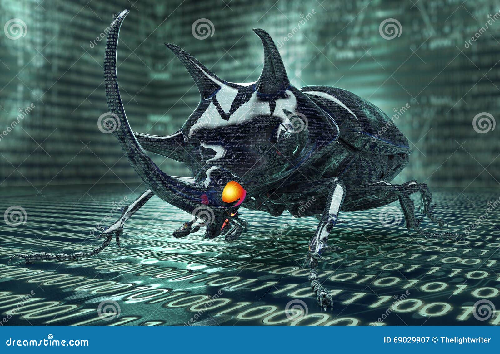 Digital Safety Concept Computer Bug in Electronic Environment Stock ...
