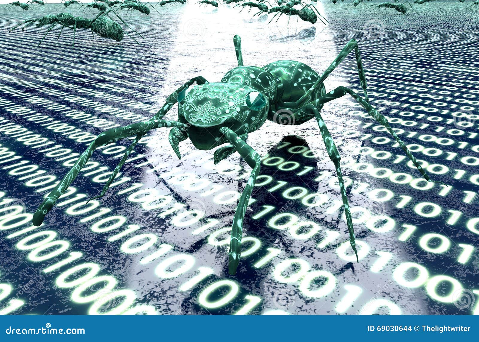 Digital Safety Concept Computer Bug in Electronic Environment Stock ...