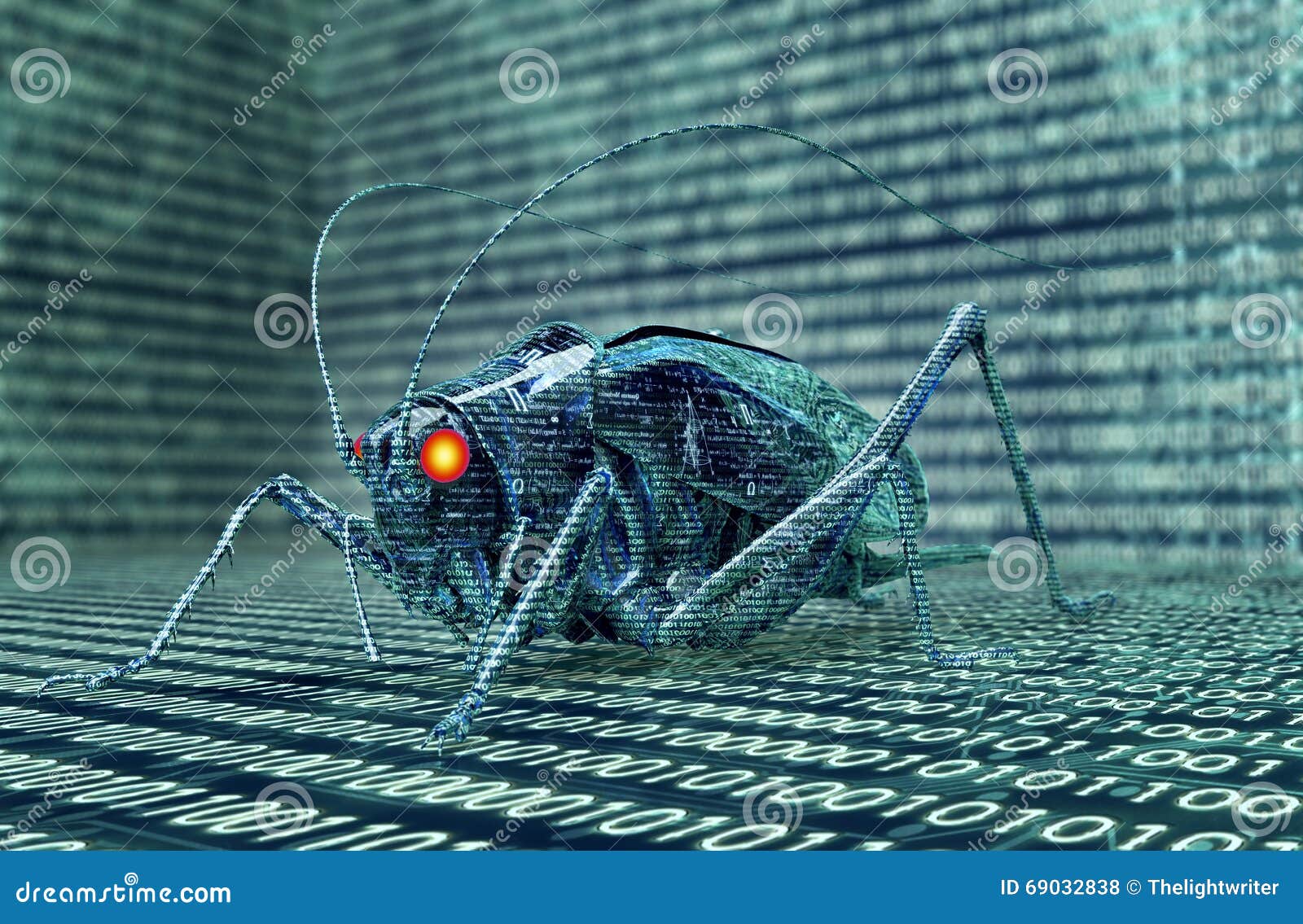 Digital Safety Concept Computer Bug in Electronic Environment, 3 Stock ...