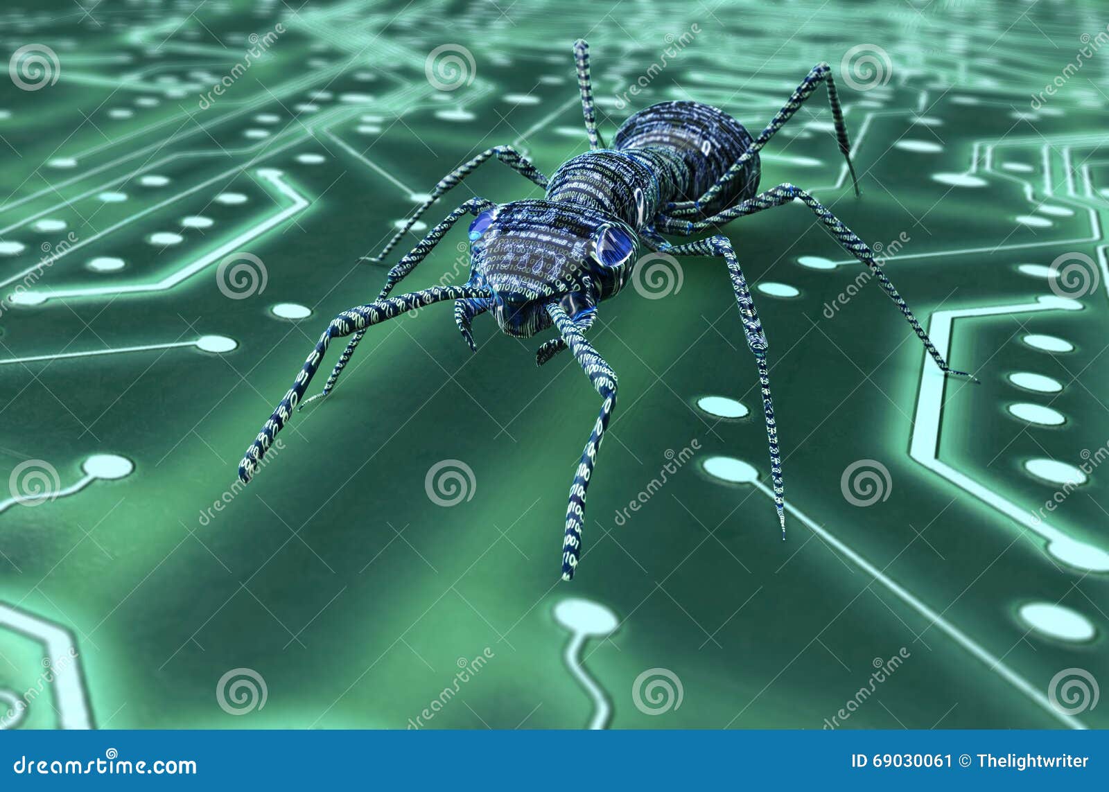 Digital Safety Concept Computer Bug in Electronic Environment, 3 Stock ...