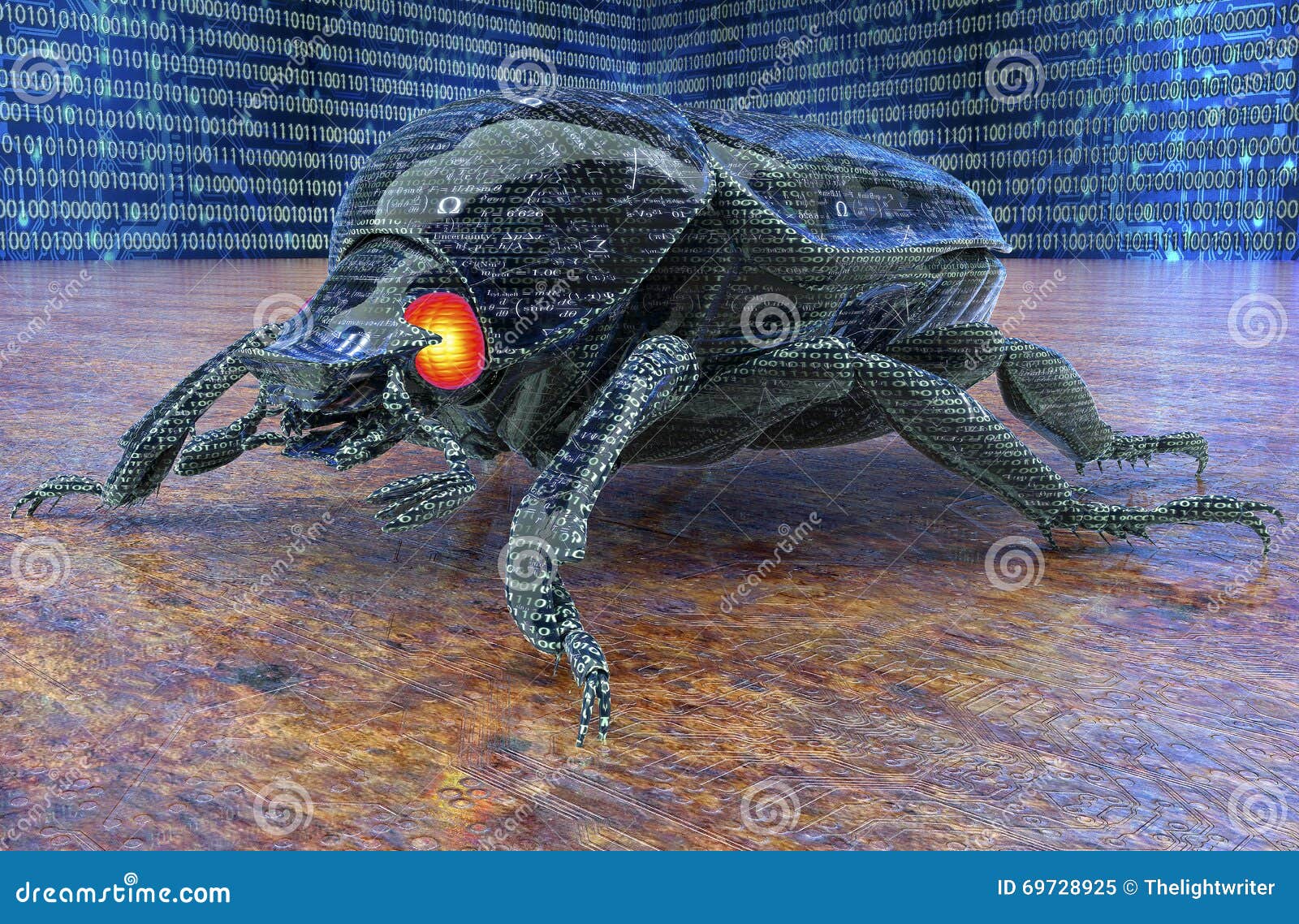 Digital Safety Concept Computer Bug in Electronic Environment, 3 Stock ...