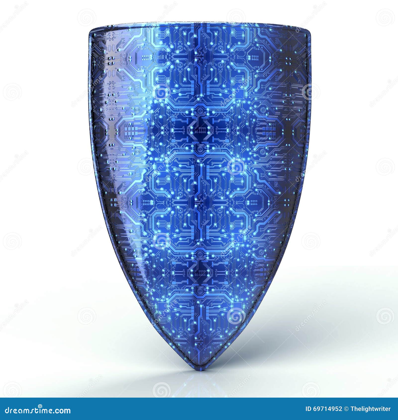 Digital Safety Concept Computer Shield in Electronic Environment Stock ...