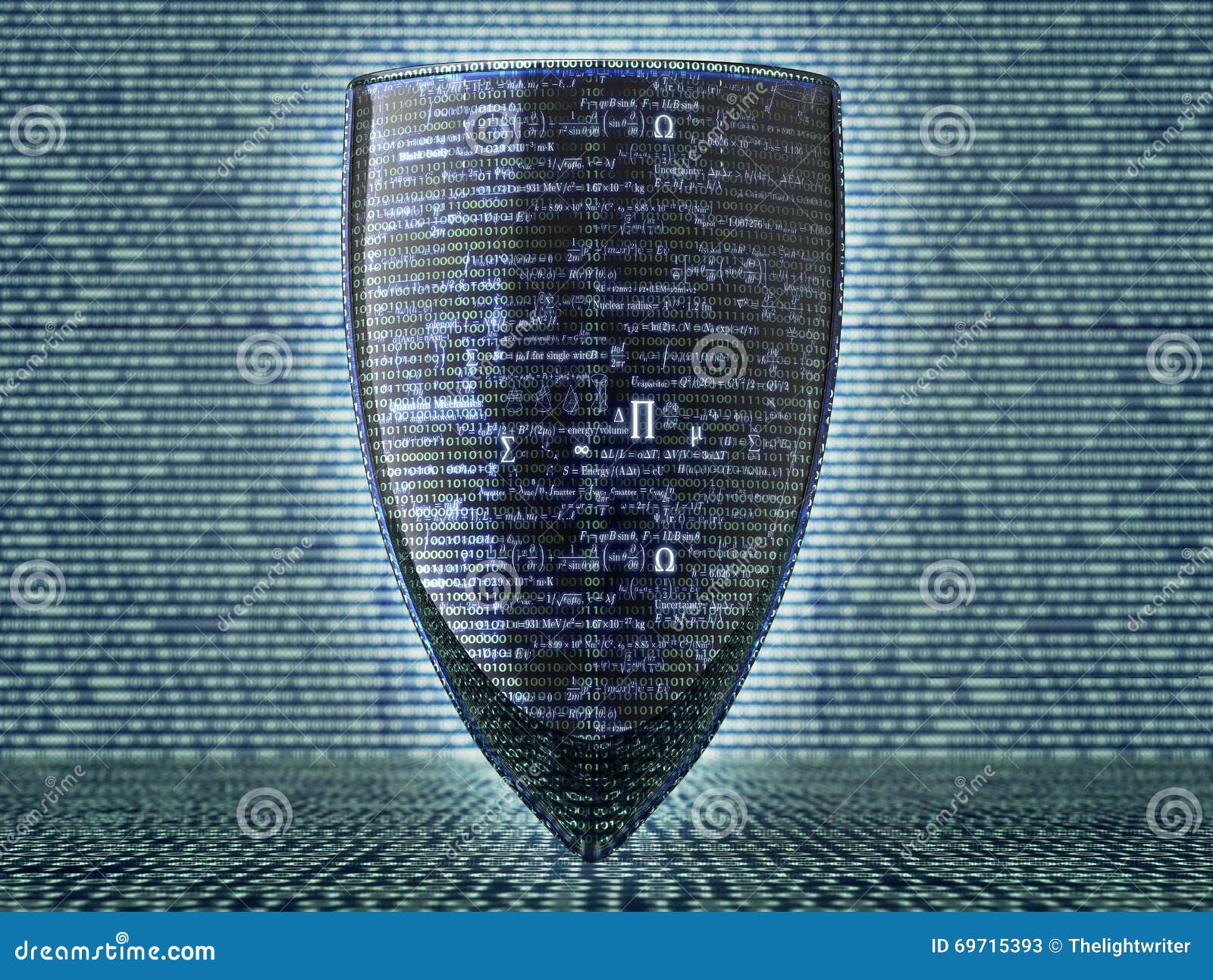 Digital Safety Concept Computer Shield in Electronic Environment Stock ...