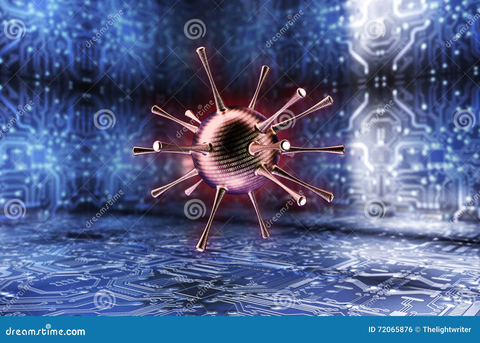 Digital Safety Concept Computer Virus in Electronic Environment Stock ...