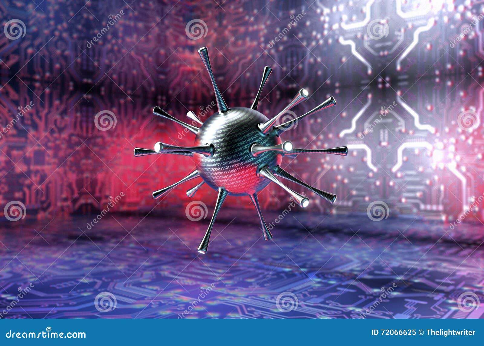 Digital Safety Concept Computer Virus in Electronic Environment Stock ...