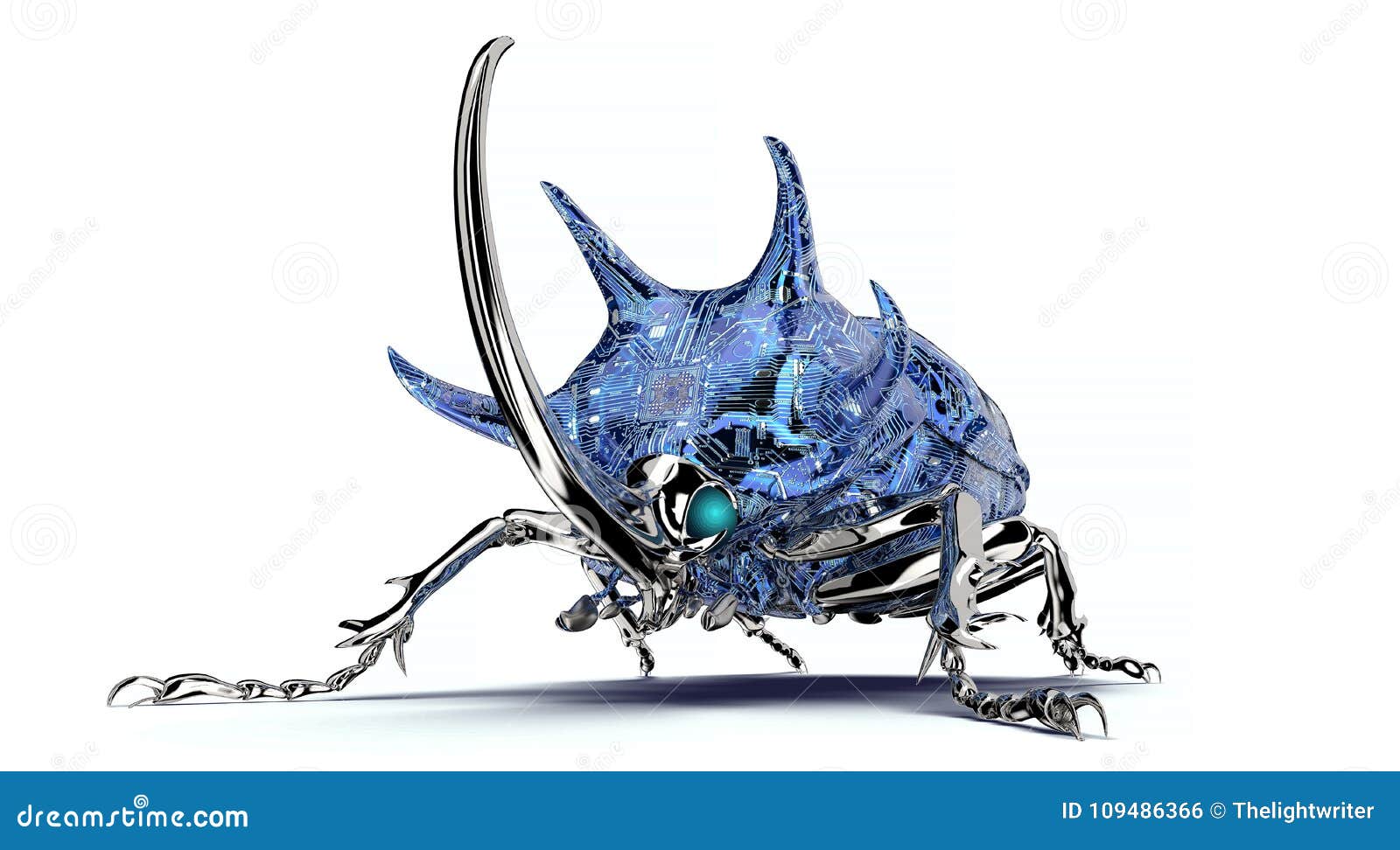 Digital Safety Concept Electronic Computer Bug Isolated, 3D ...