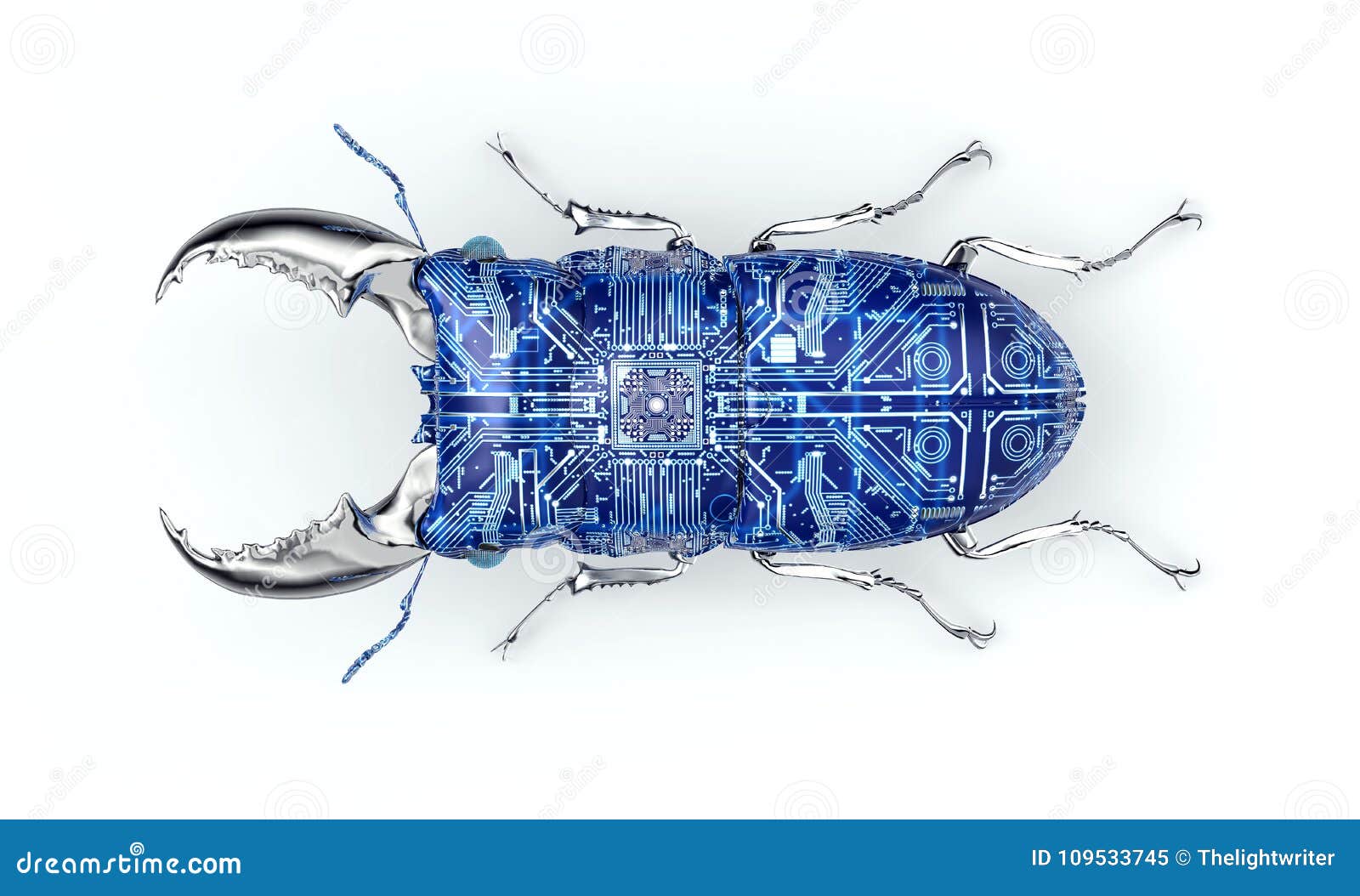 Digital Safety Concept Electronic Computer Bug Isolated Stock ...