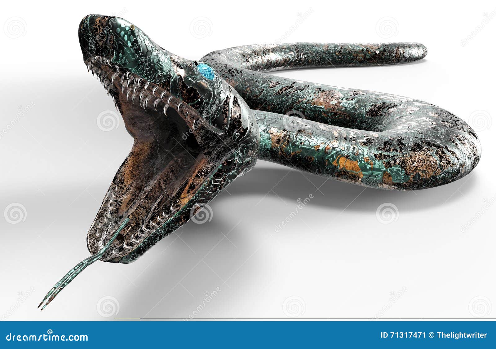 Digital Safety Concept Electronic Computer Snake Isolated Stock ...