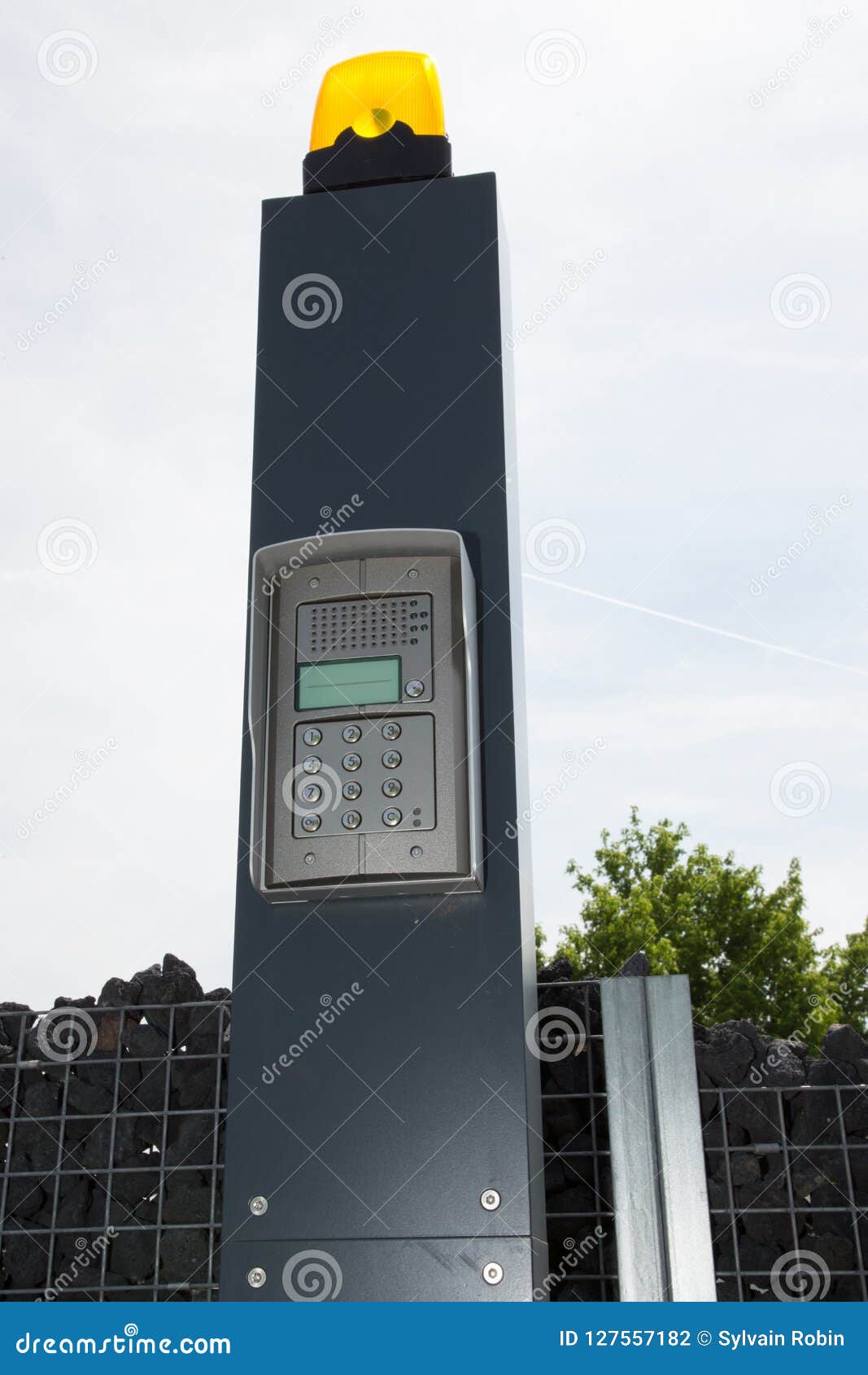 Digital Safety Door Panel for Security on the Screen Panel Stock Photo ...