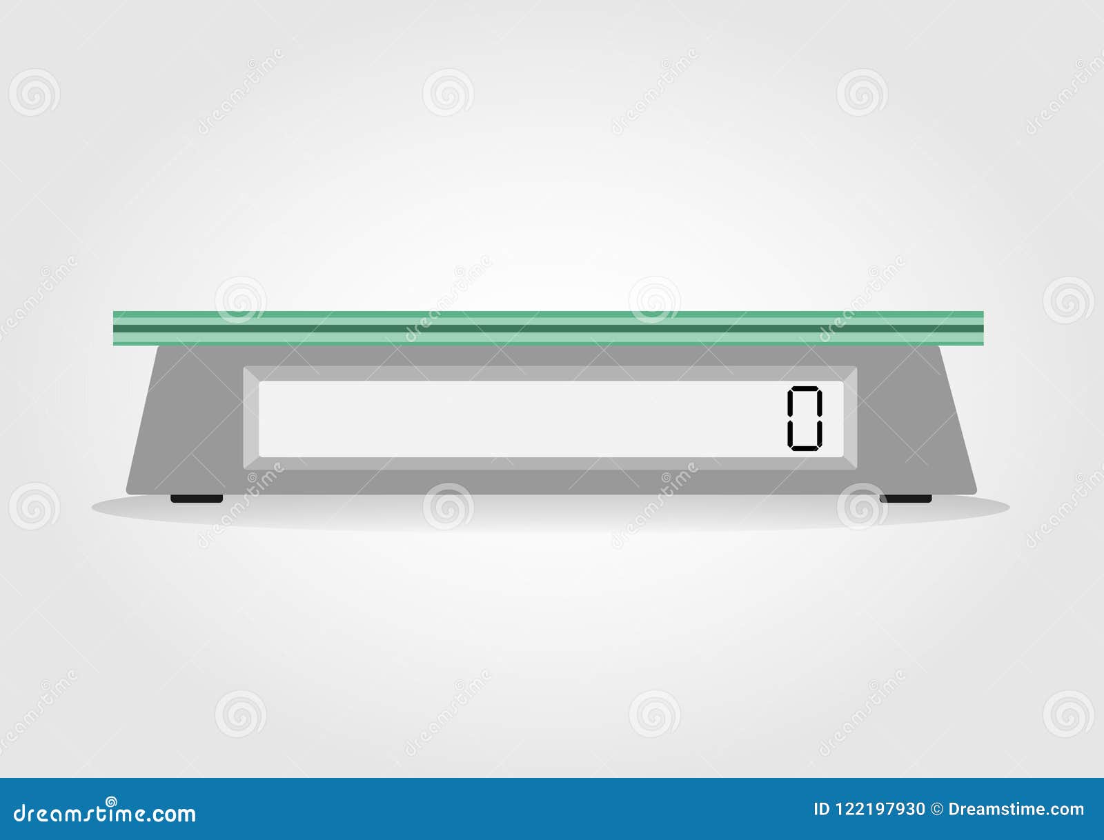 Digital Scale Flat Design Icon Stock Illustration - Illustration of ...