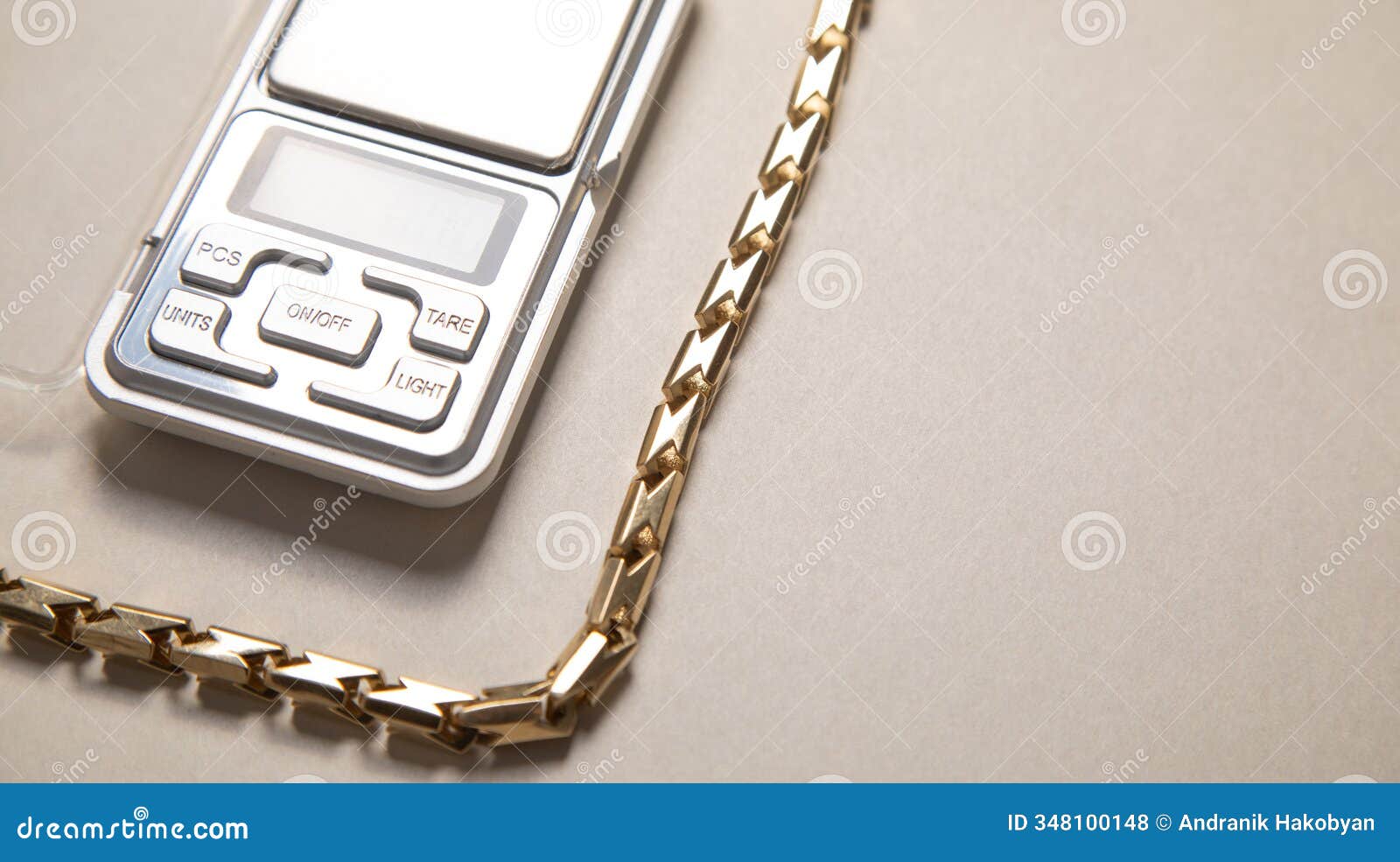 Digital Scale of Gold with a Jewelry Stock Illustration - Illustration ...