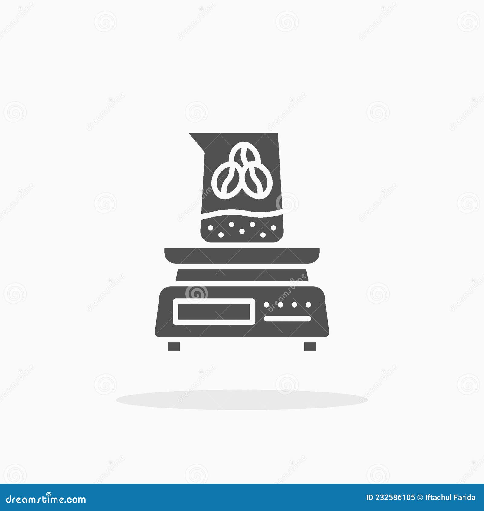 Digital Scale Icon. Solid Black Stock Vector - Illustration of maker ...