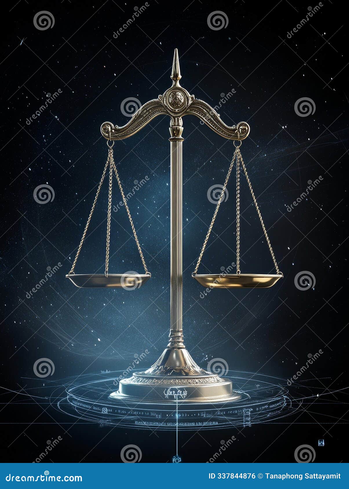 A Digital of a Scale of Justice Symbolizing Balance Law Fairness ...