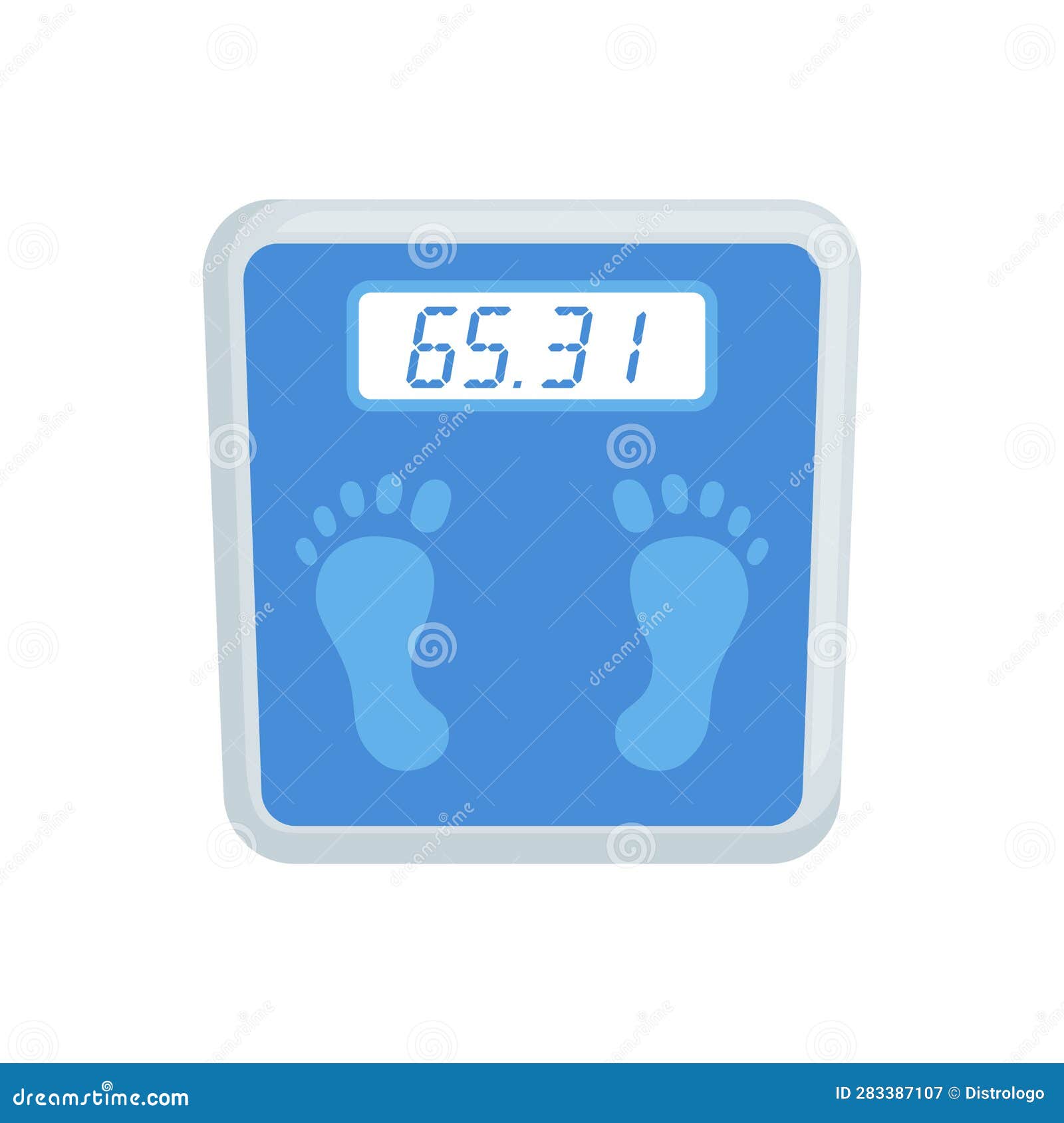 Digital Scales Vector Illustration in Flat Style Design Stock Vector ...