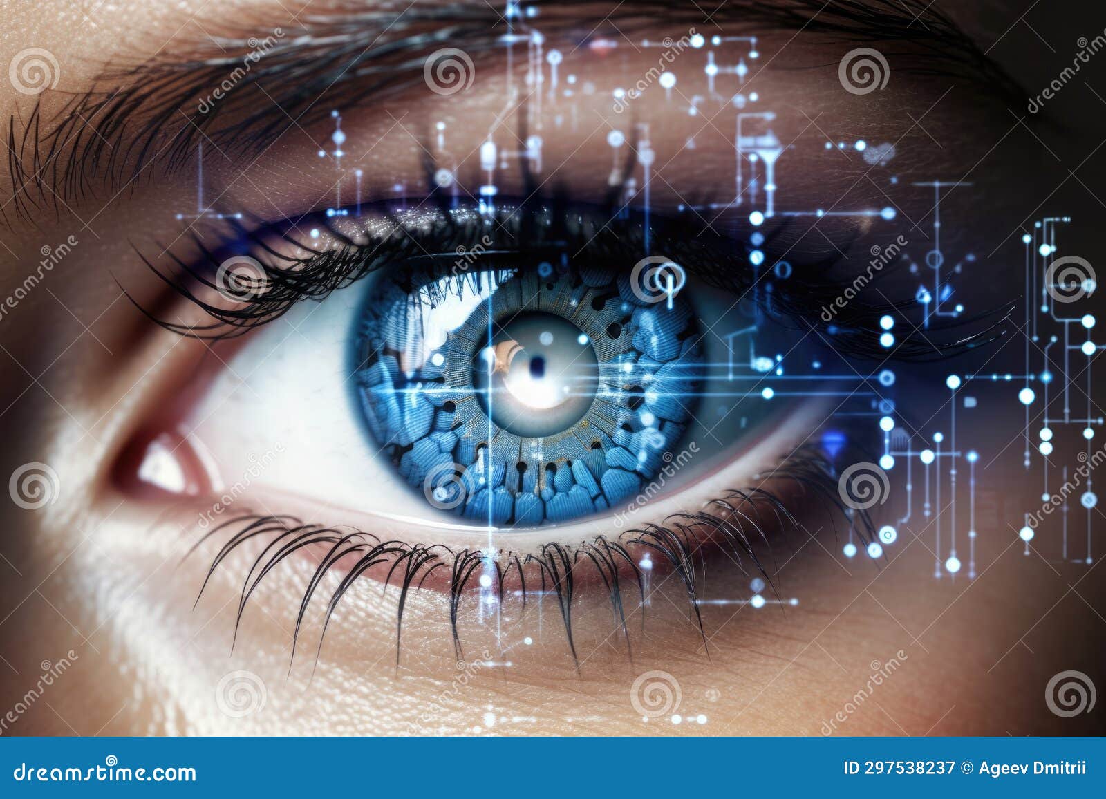 Digital Scan Computer Interface Technology Futuristic Access Biometric ...