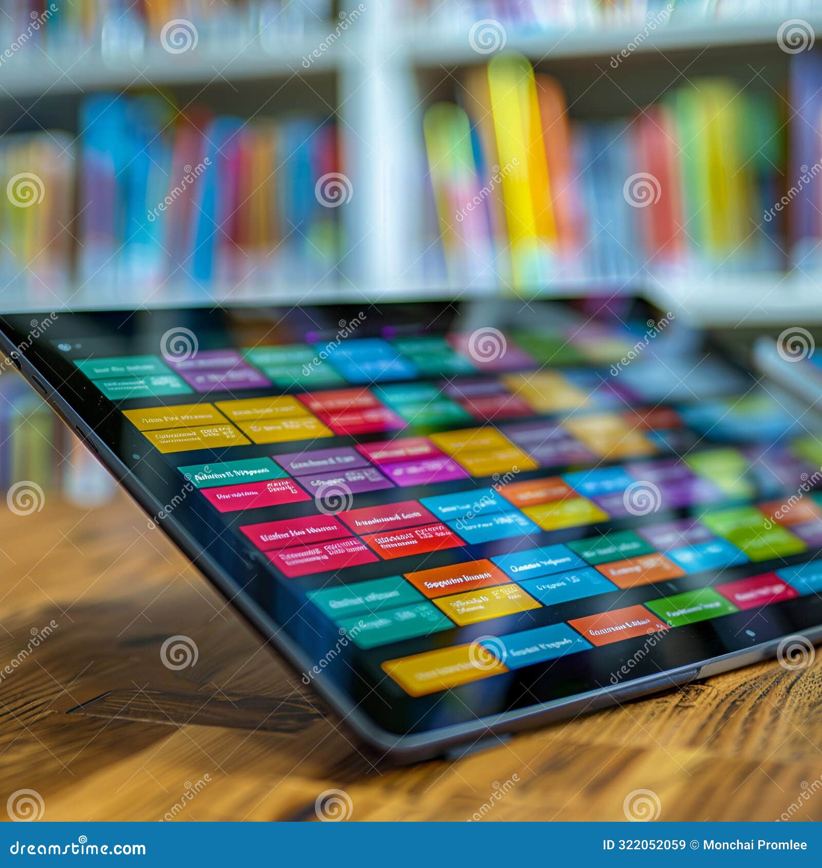 Digital School Schedule on a Tablet Screen, Concept of Integrating ...