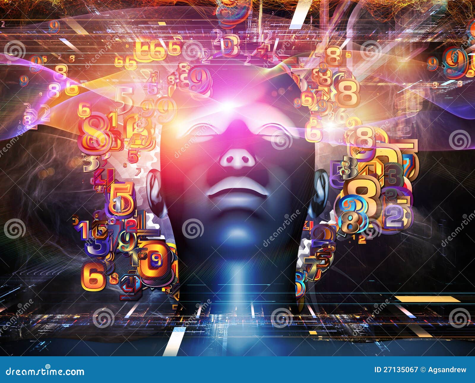 Digital Science Arrangement Stock Illustration - Illustration of effect ...