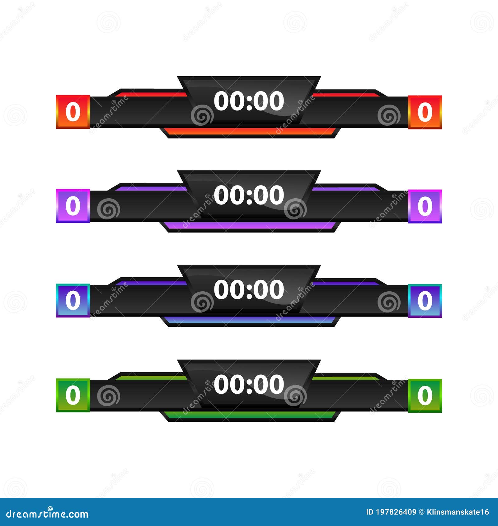 Digital Score Board Template Design Collection Stock Illustration ...