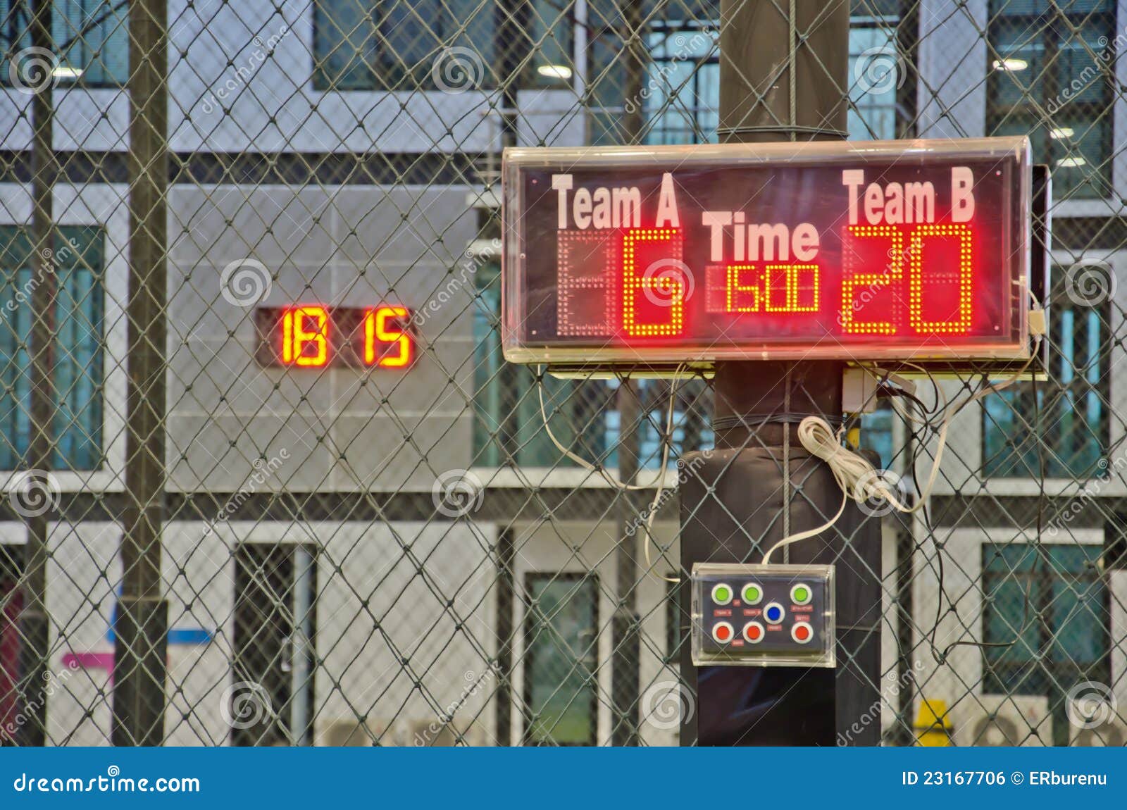 Digital scoreboard stock photo. Image of league, indoor - 23167706