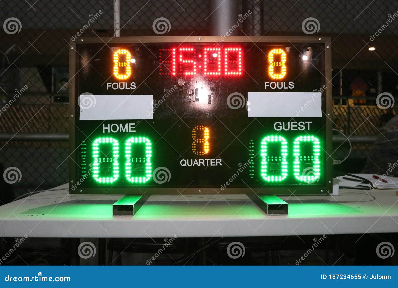 Digital Scoreboard on the Table Stock Image - Image of flood, barbeque ...