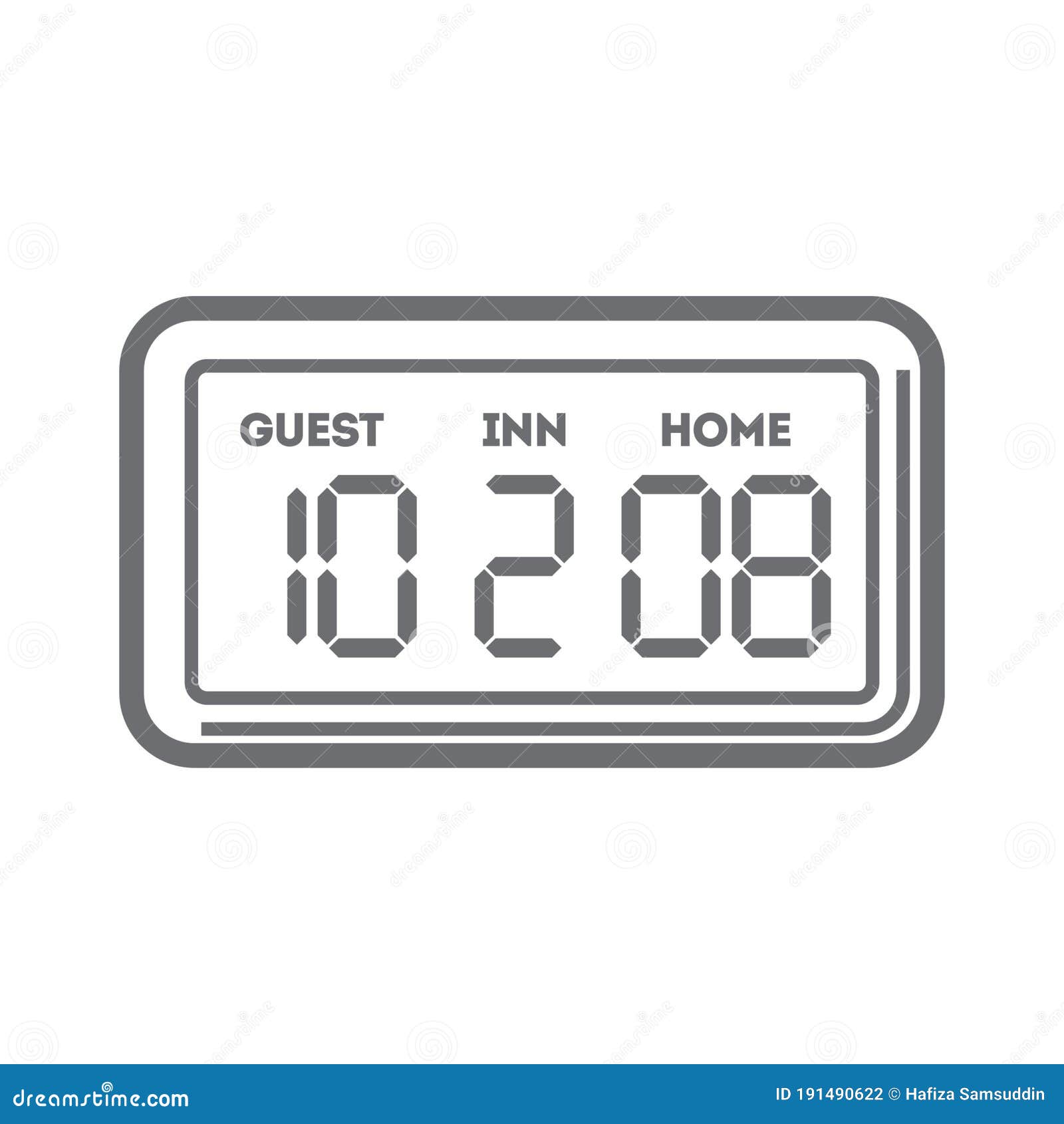 Digital Scoreboard. Vector Illustration Decorative Design Stock Vector ...