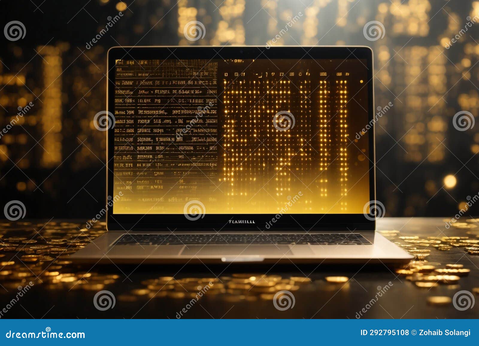 Digital Binary Data Wallpaper Ai Generated Stock Illustration ...