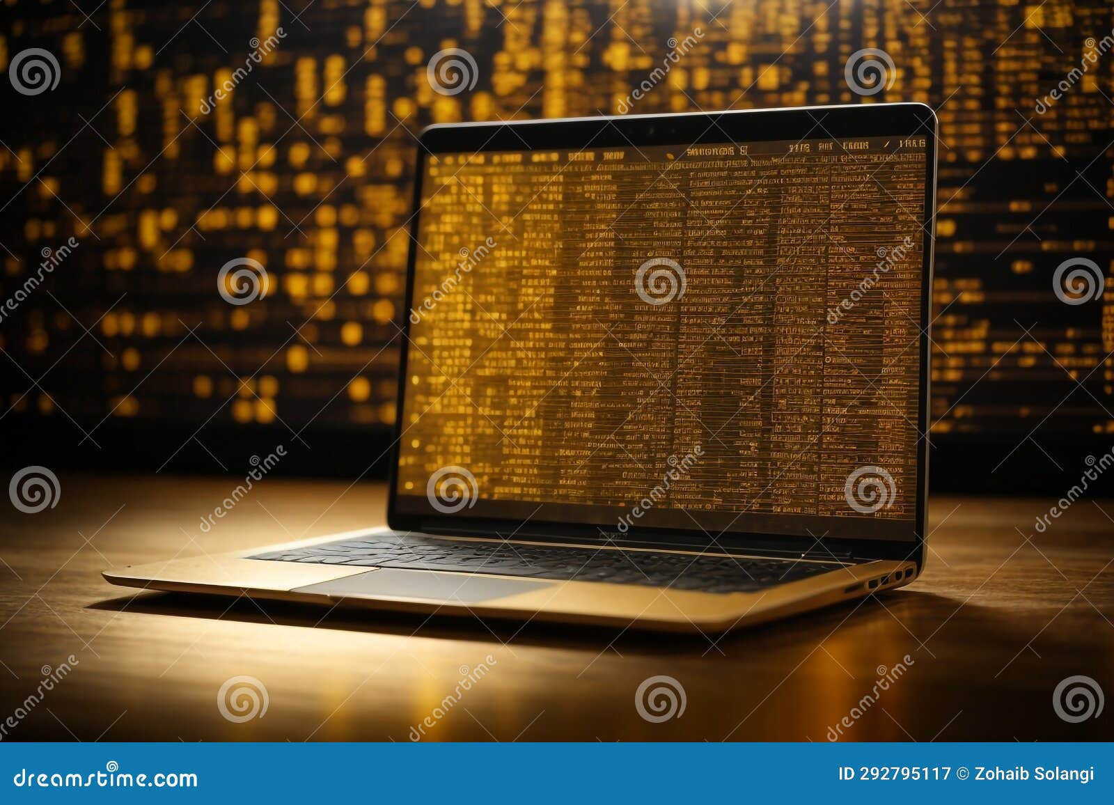 Digital Binary Data Wallpaper Ai Generated Stock Illustration ...