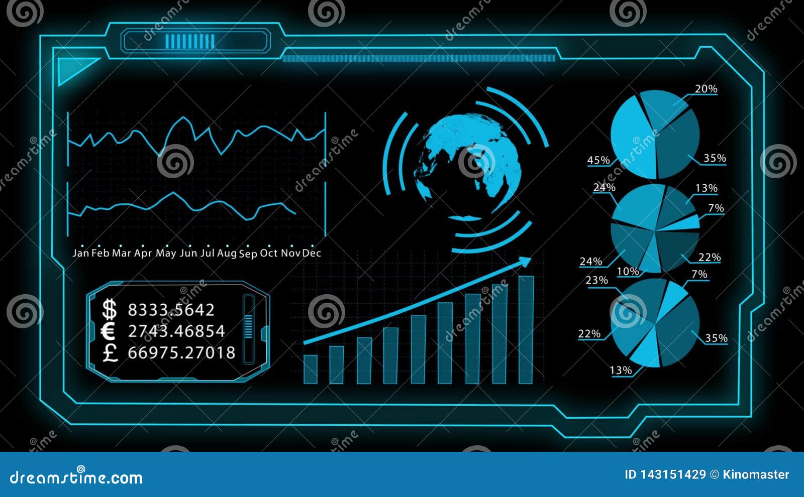 Chart Assembly. Black Background Stock Video - Video of line, business ...