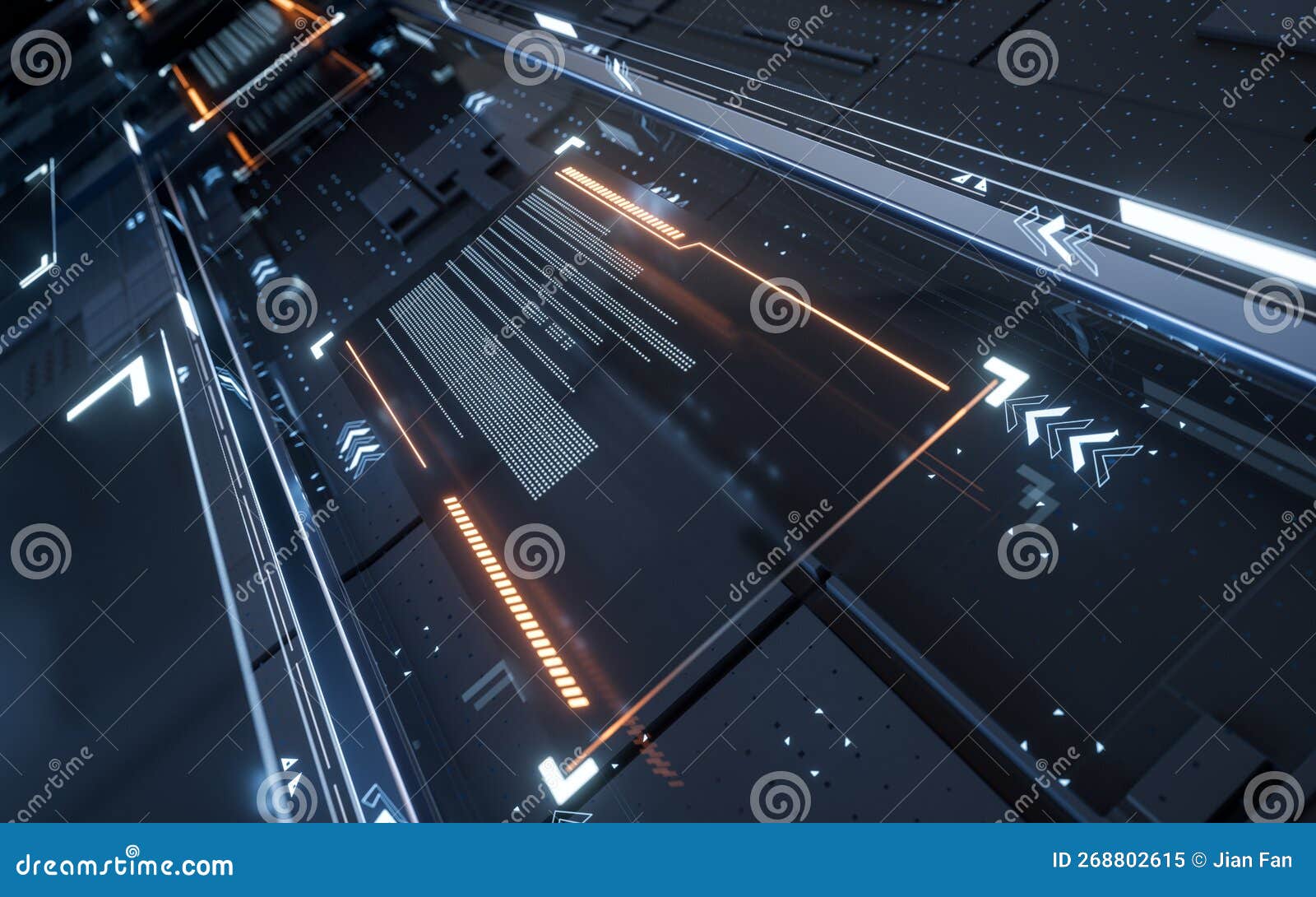 Digital Screen with Cyberspace Background, 3d Rendering Stock ...