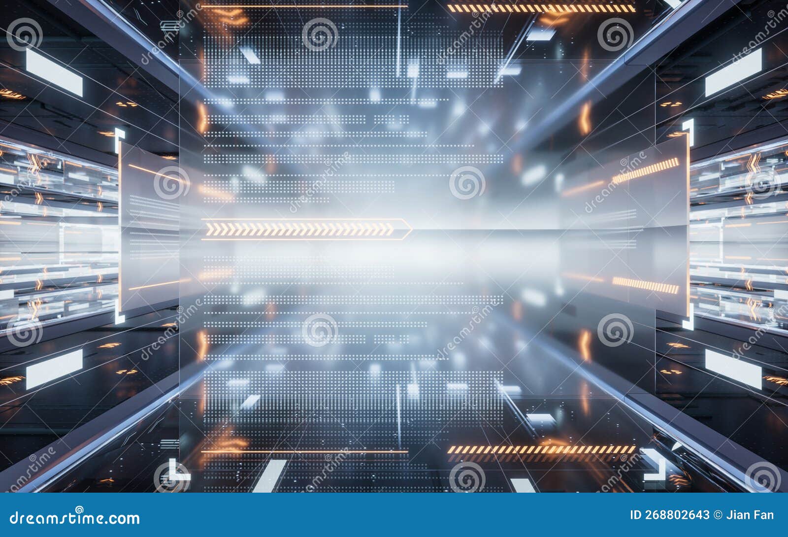 Digital Screen with Cyberspace Background, 3d Rendering Stock ...