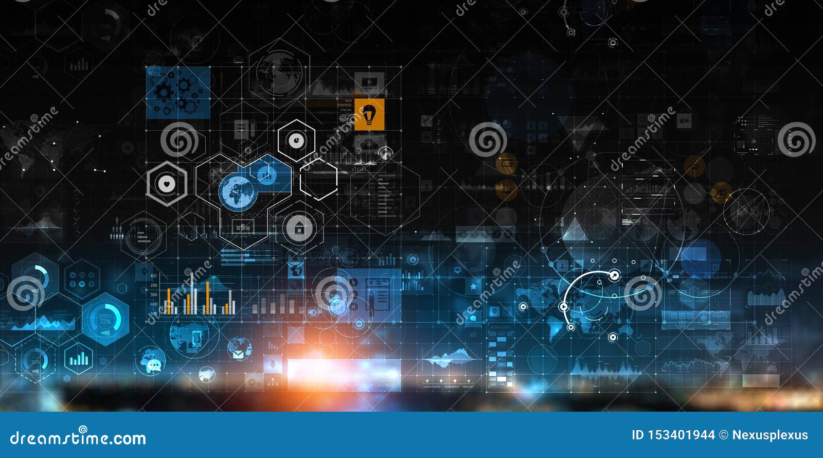 Digital Screen High Tech Background Stock Photo - Image of display ...