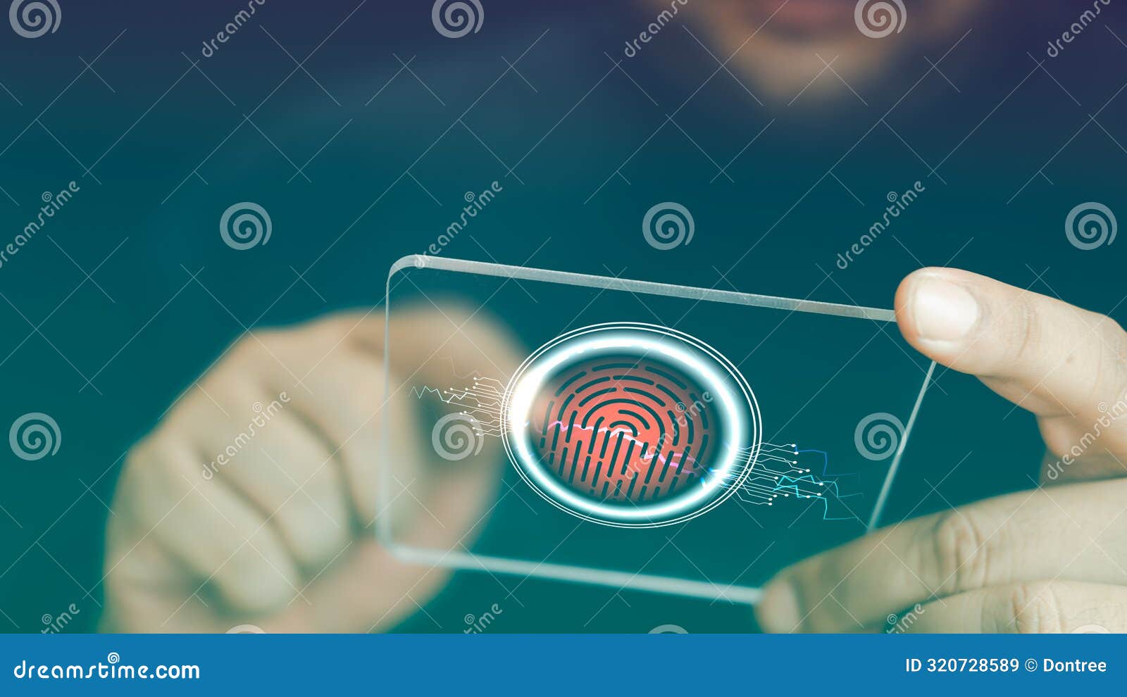 Digital Security. Biometric Fingerprint Authentication Stock Image ...
