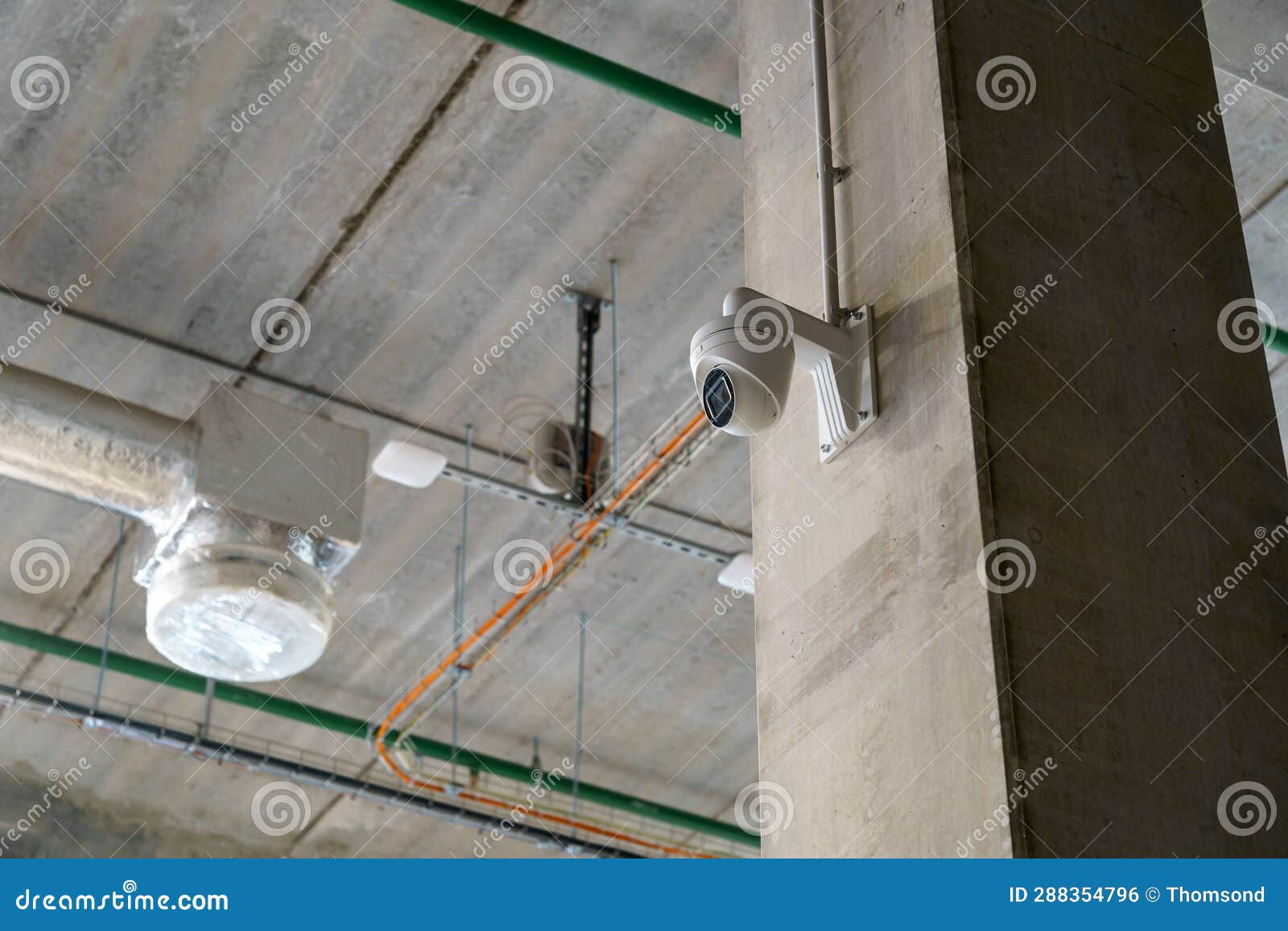 The Digital Security Camera Inside the Warehouse Stock Photo - Image of ...