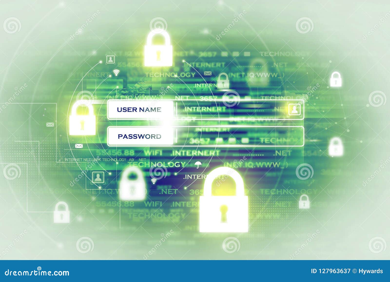 Digital security concept stock illustration. Illustration of hacker ...