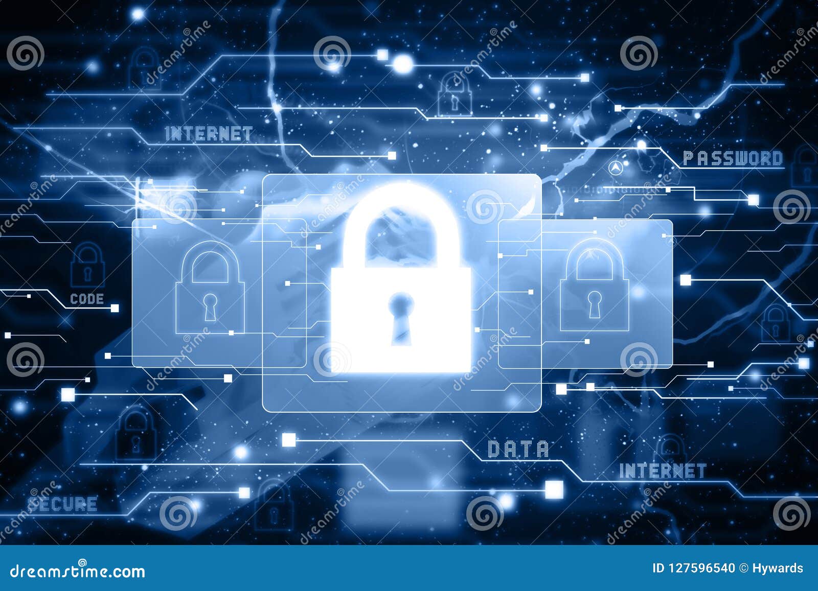 Digital security concept stock illustration. Illustration of code ...
