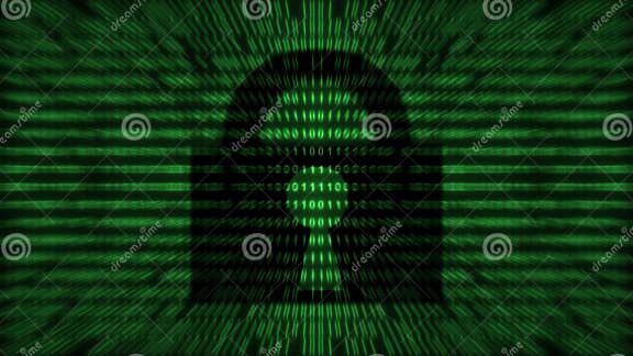 Digital Security Concept with Lock and Binary Code Stock Photo - Image ...