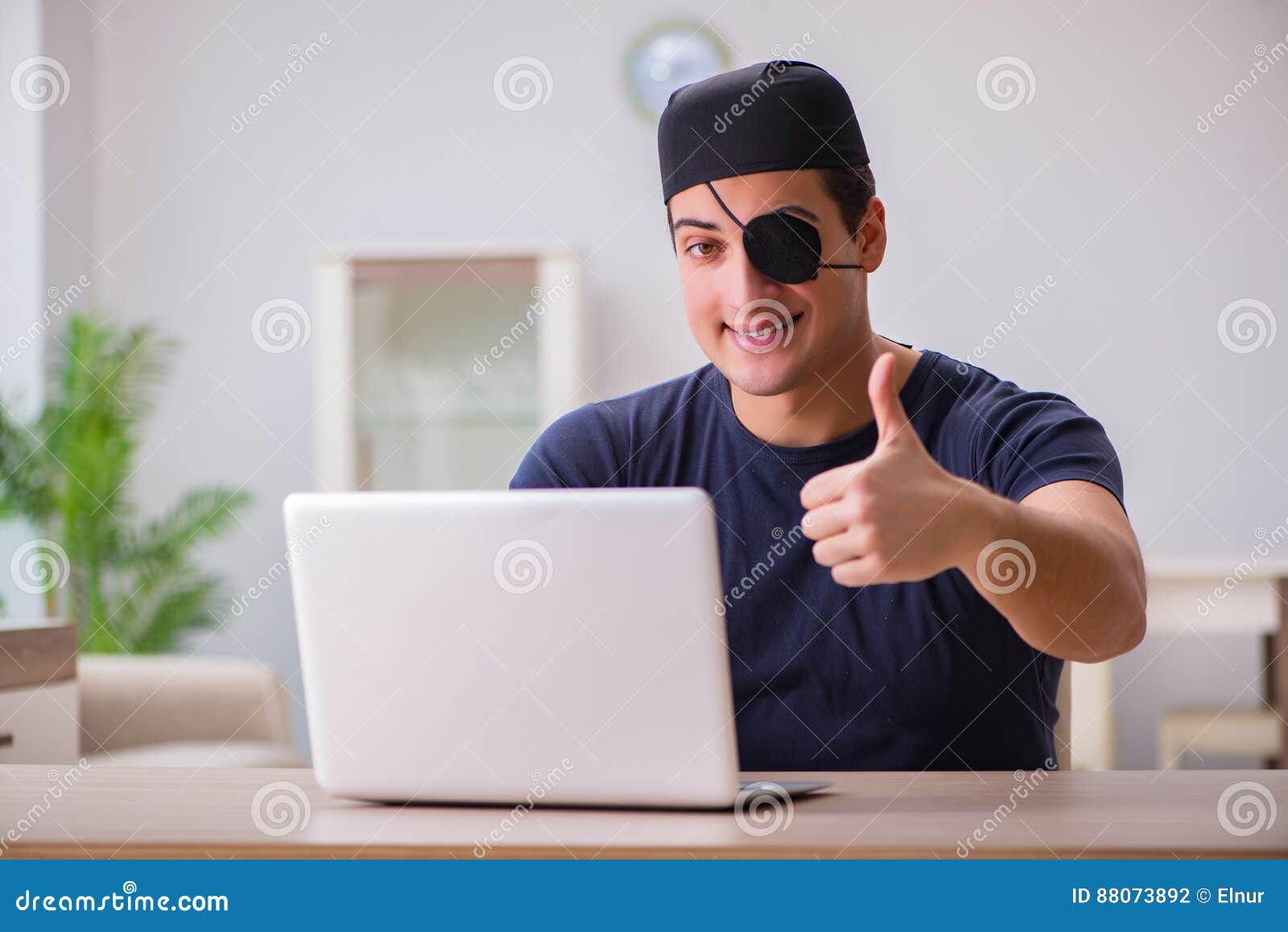 The Digital Security Concept with Pirate at Computer Stock Photo ...