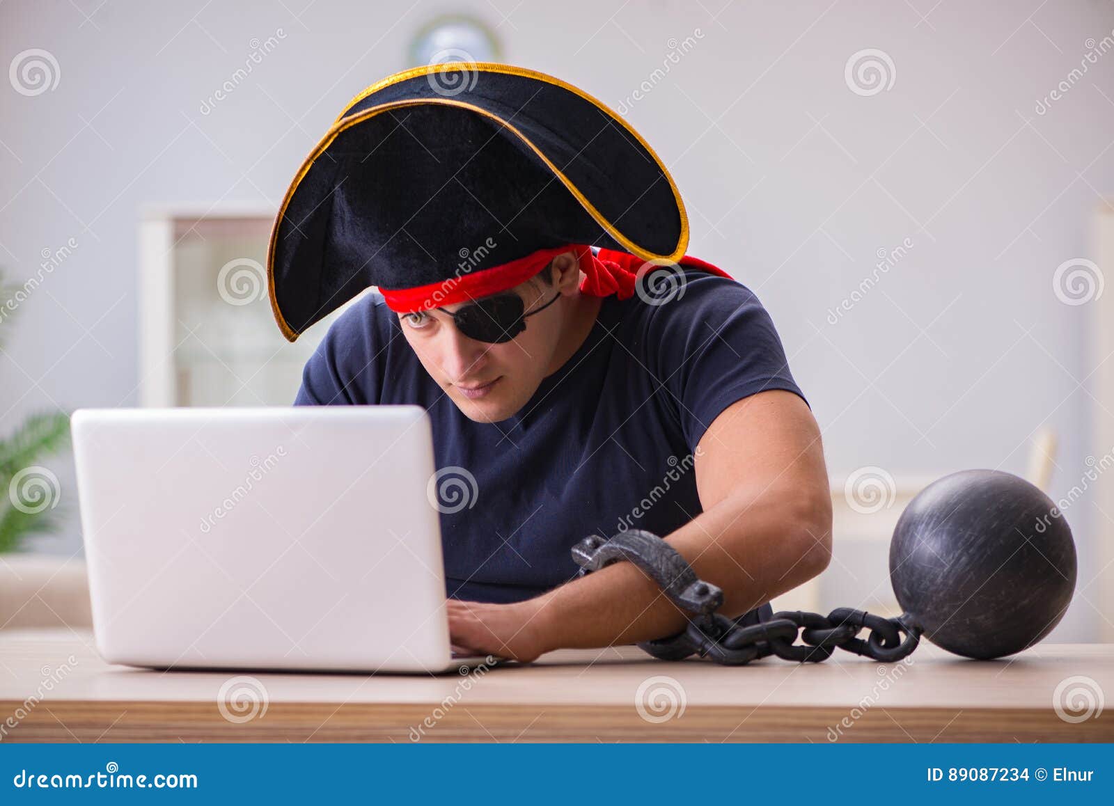 The Digital Security Concept with Pirate at Computer Stock Photo ...