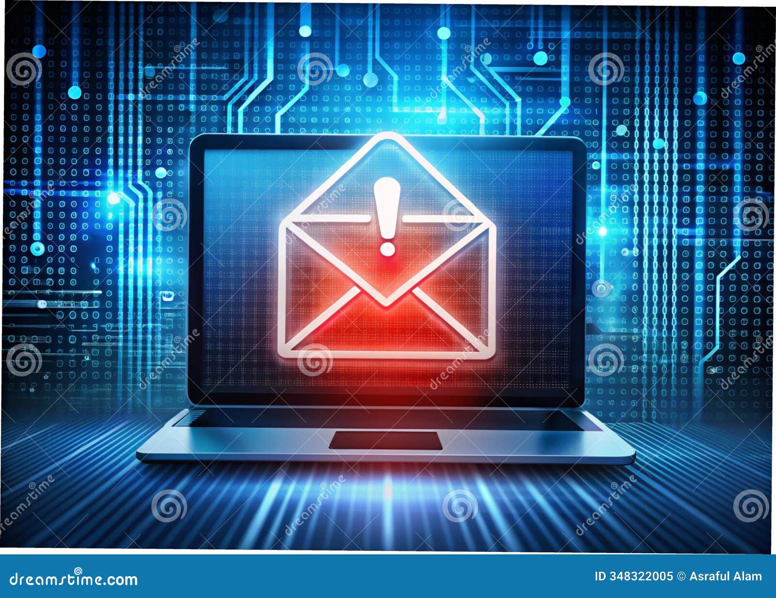 Digital Security Concept Showing Phishing Email Attack with a Hacker ...