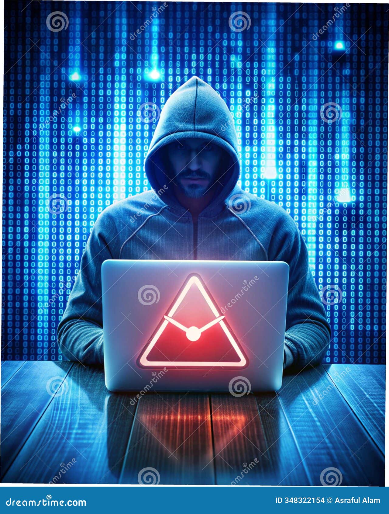 Digital Security Concept Showing Phishing Email Attack with a Hacker ...