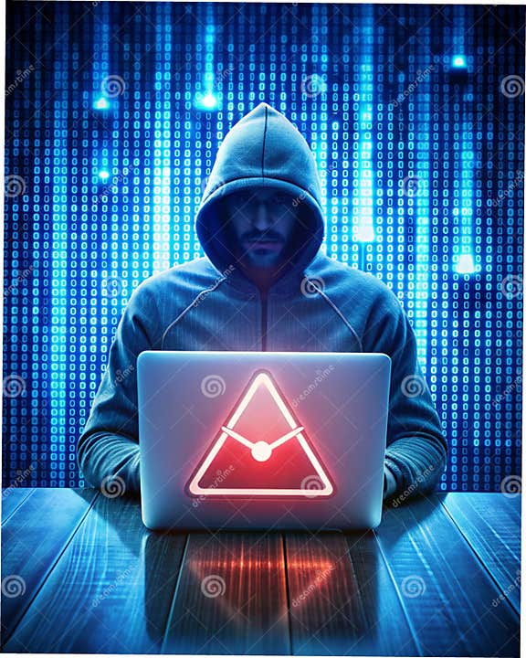 Digital Security Concept Showing Phishing Email Attack with a Hacker ...