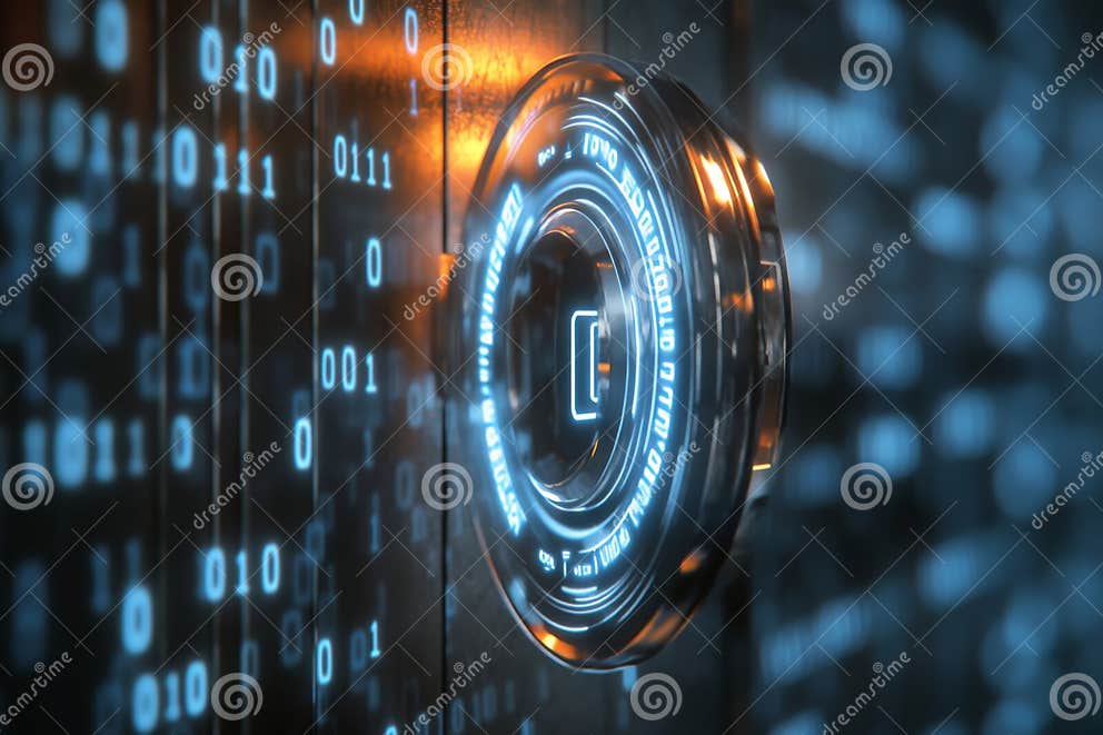 Digital Security and Data Privacy Visuals Stock Illustration ...