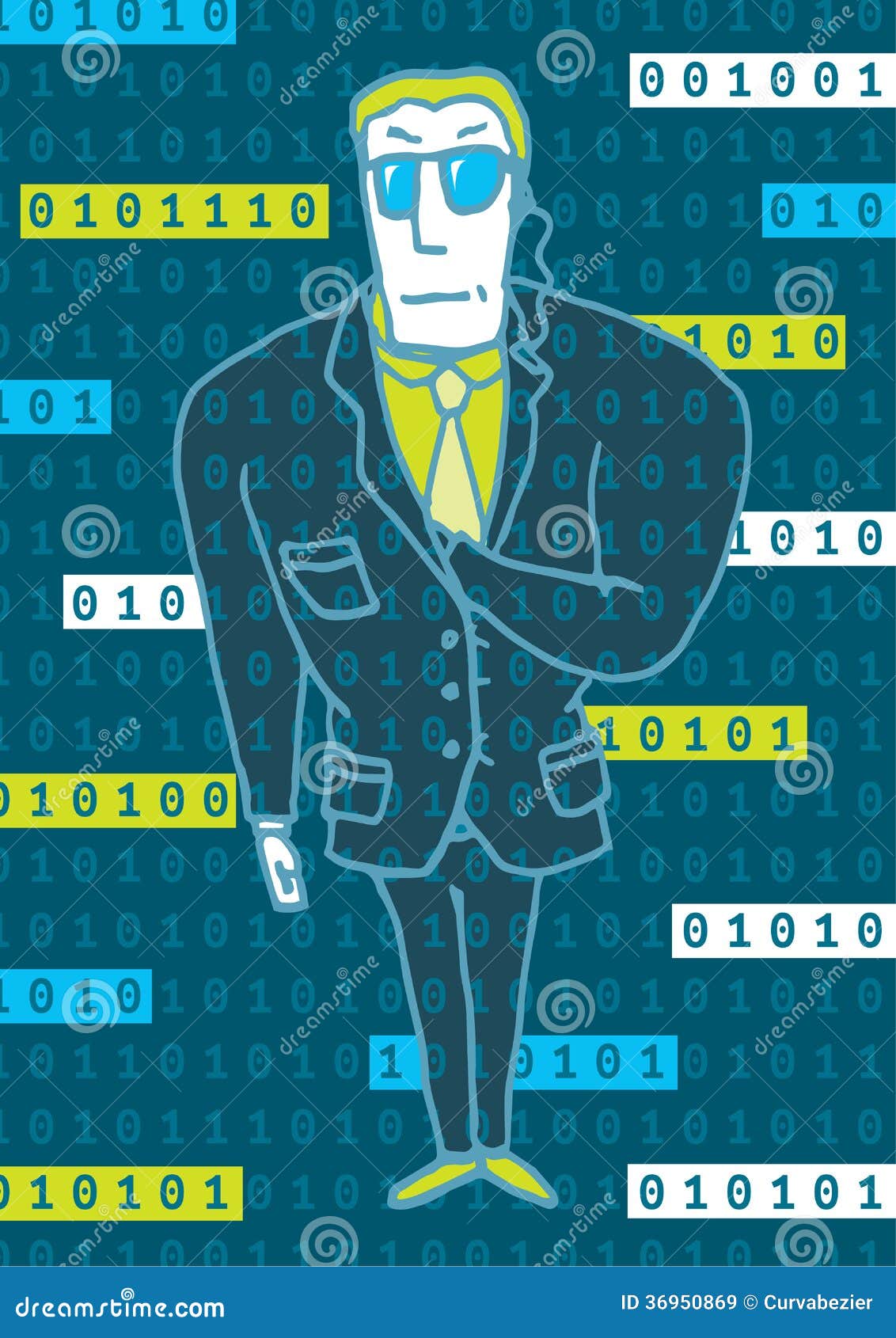 Digital Security Guard Protecting Information Tech Stock Vector ...