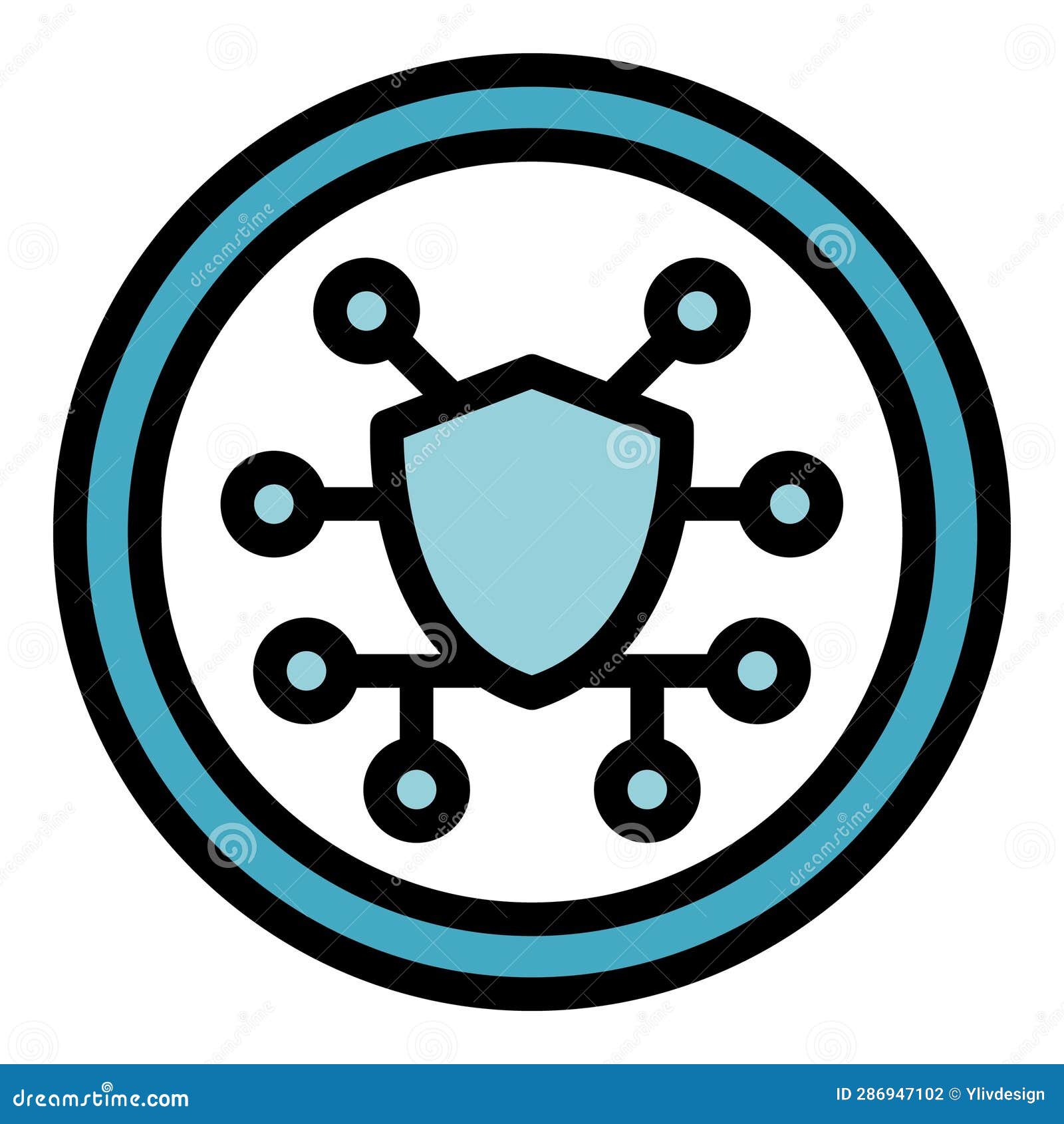 Digital Security Icon Vector Flat Stock Vector - Illustration of ...